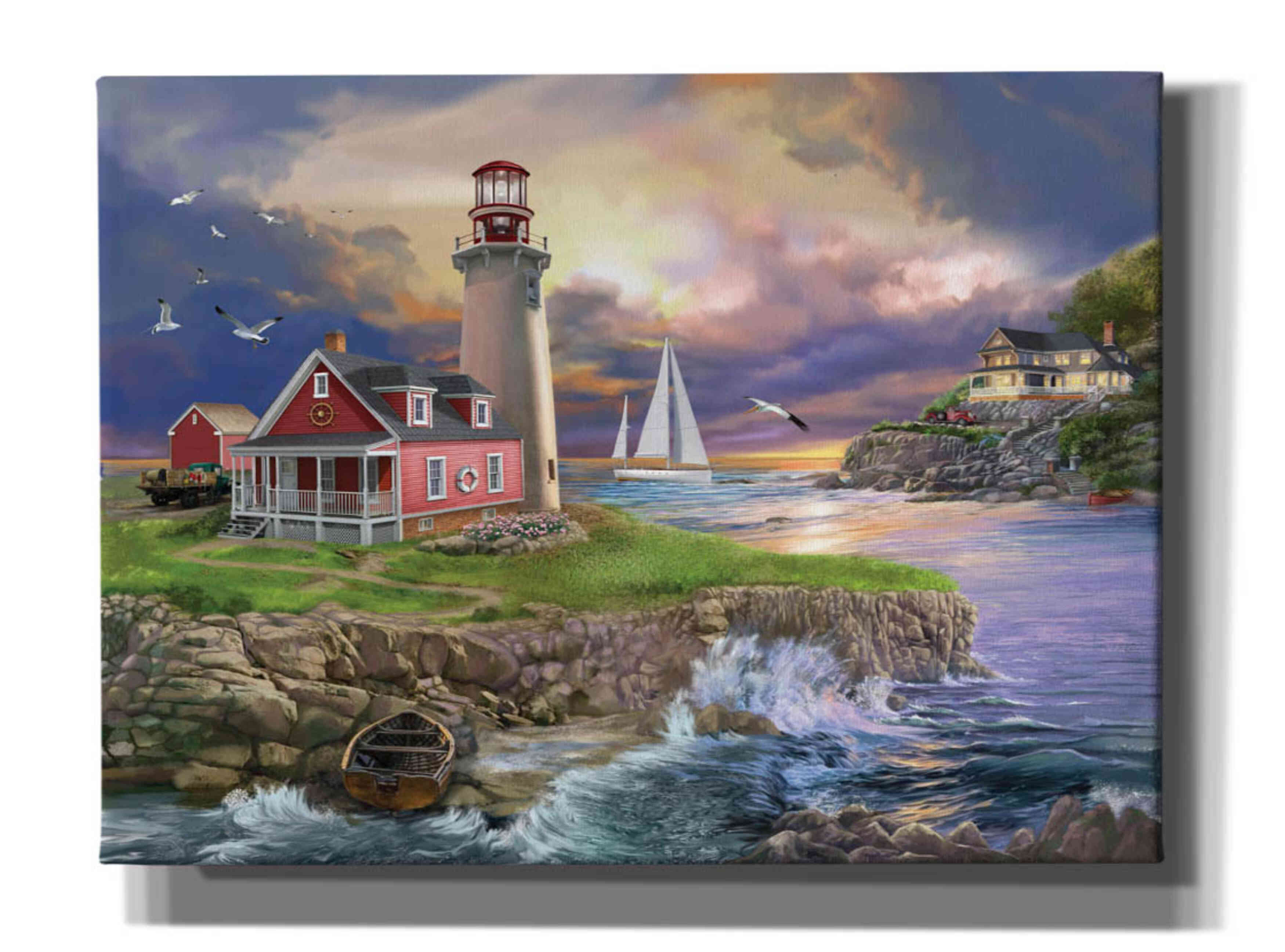 Longshore Tides Epic Graffiti 'Sunset Point Lighthouse' By Bigelow ...