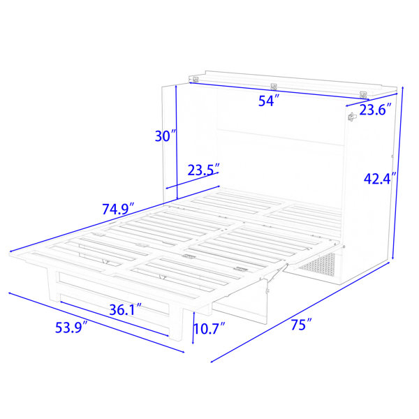 Lark Manor™ Caliopa Murphy Storage Bed | Wayfair