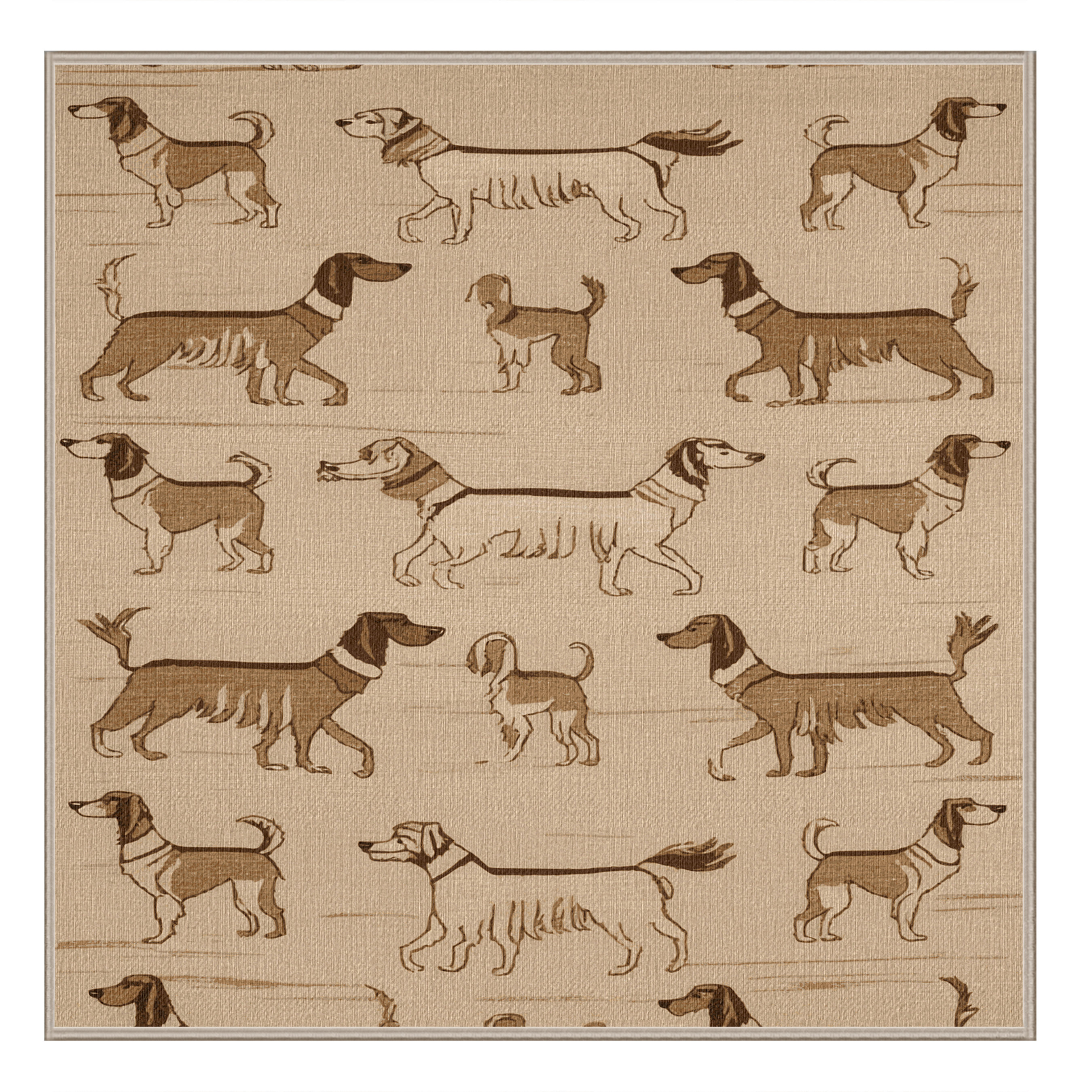 Dakota Fields Washable Canaan Dog Dogs Area Rug | Wayfair