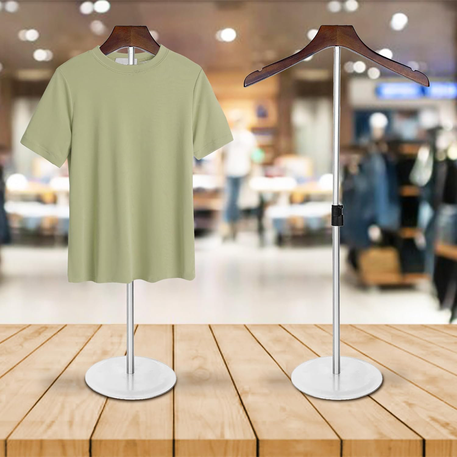 Rebrilliant 2 Pack Shirt Display, Adjustable Shoulder Stand Shirt Rack ...