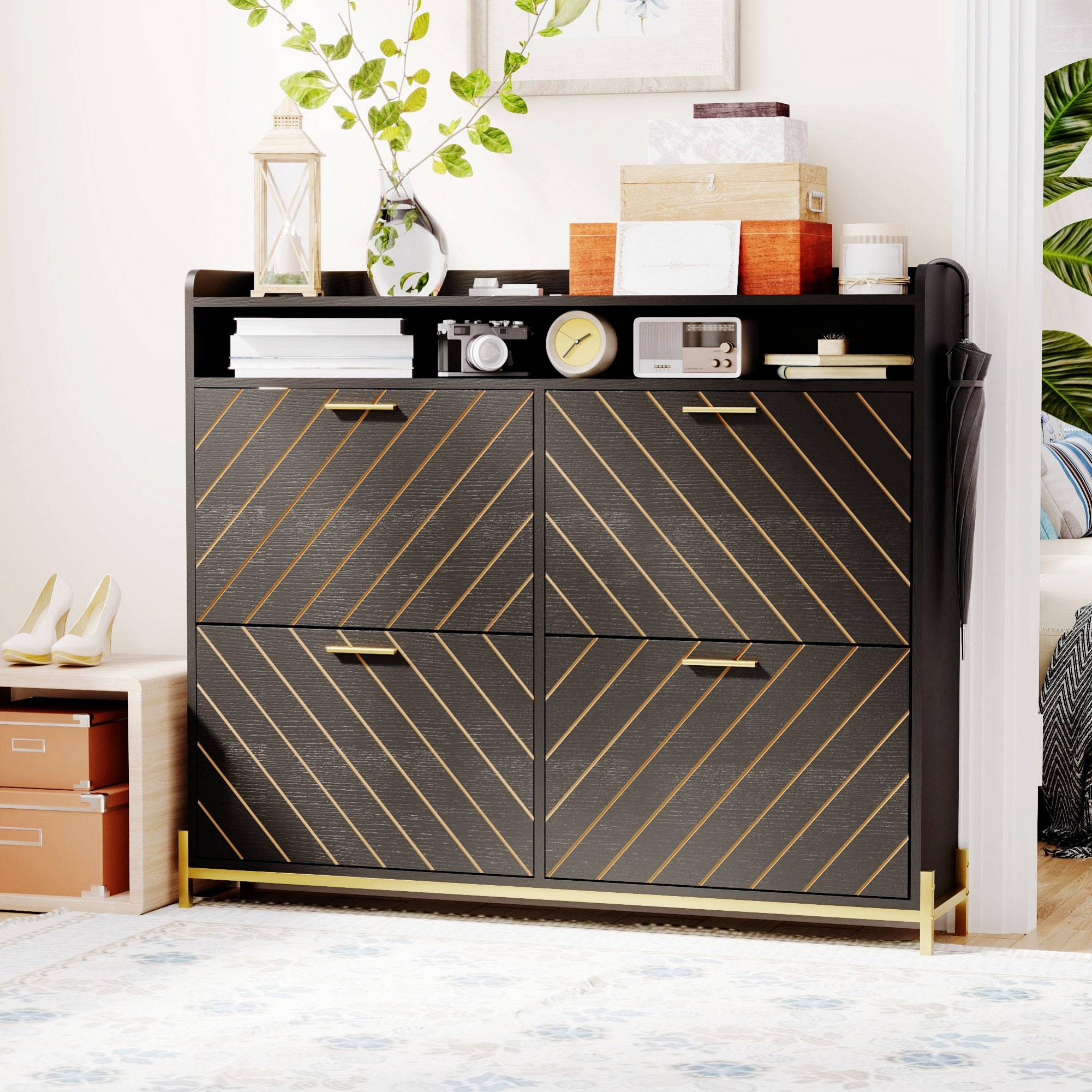 George Oliver Shoe Cabinet, Entryway Storage Cabinet, Shoe Storage Organizer For Home, Shoe ...