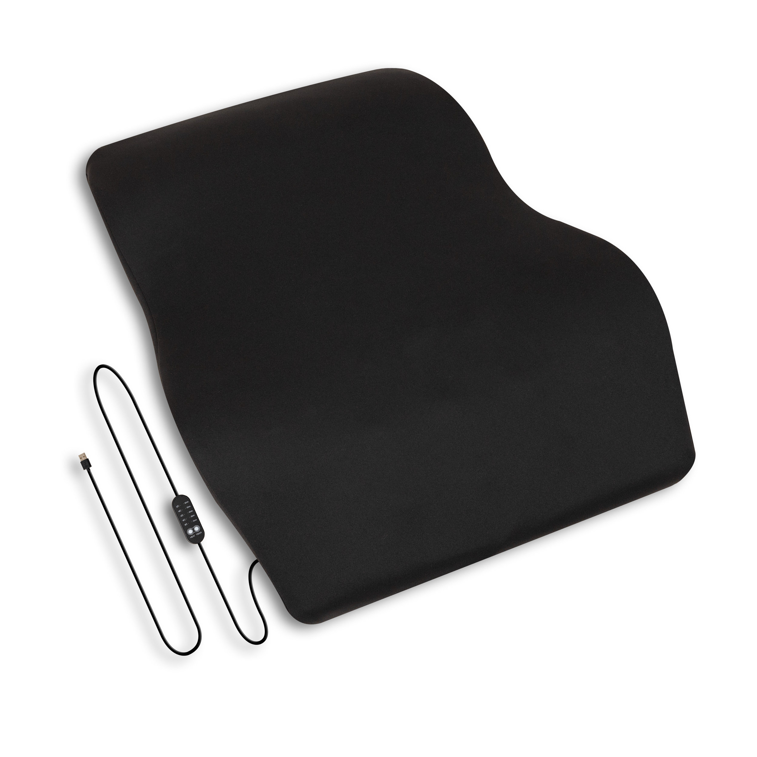 Mind Reader Heated Air-Cloud Lumbar Cushion, Ergonomic Memory Foam Back ...