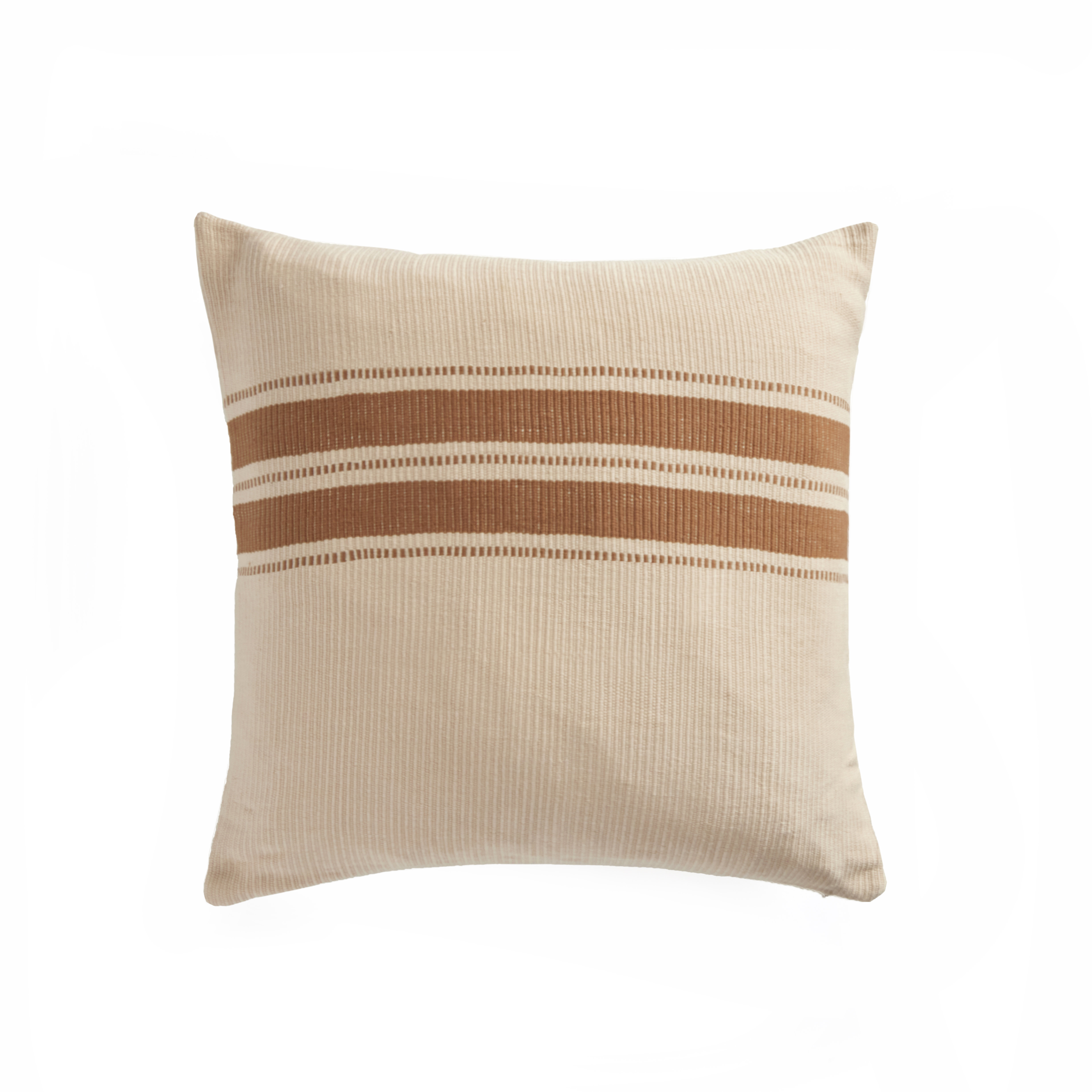 Four Hands HANDWOVEN MERIDO Cotton Pillow Cover & Insert in Taupe/Beige ...