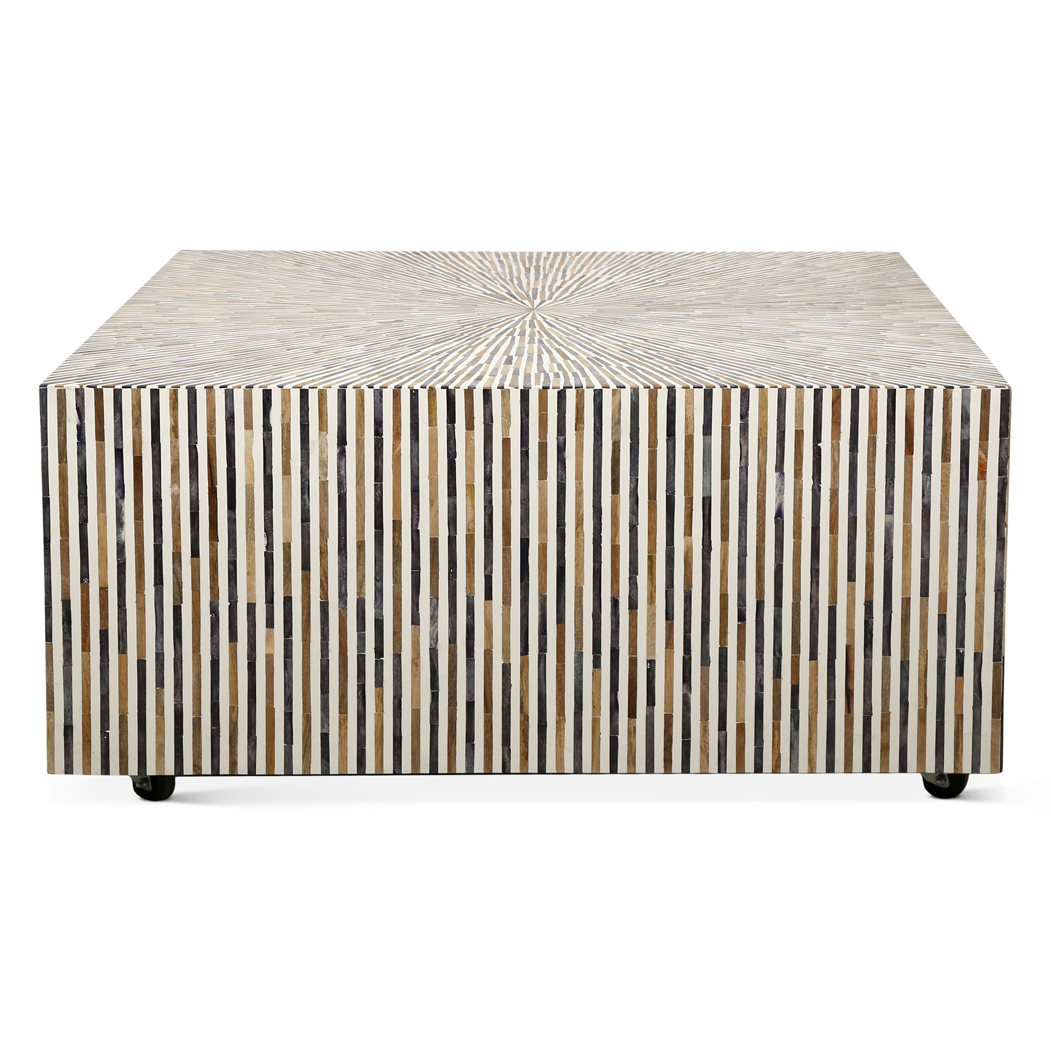 Hokku Designs Rushmere Alexandria 40" Square Coffee Table With Bone ...