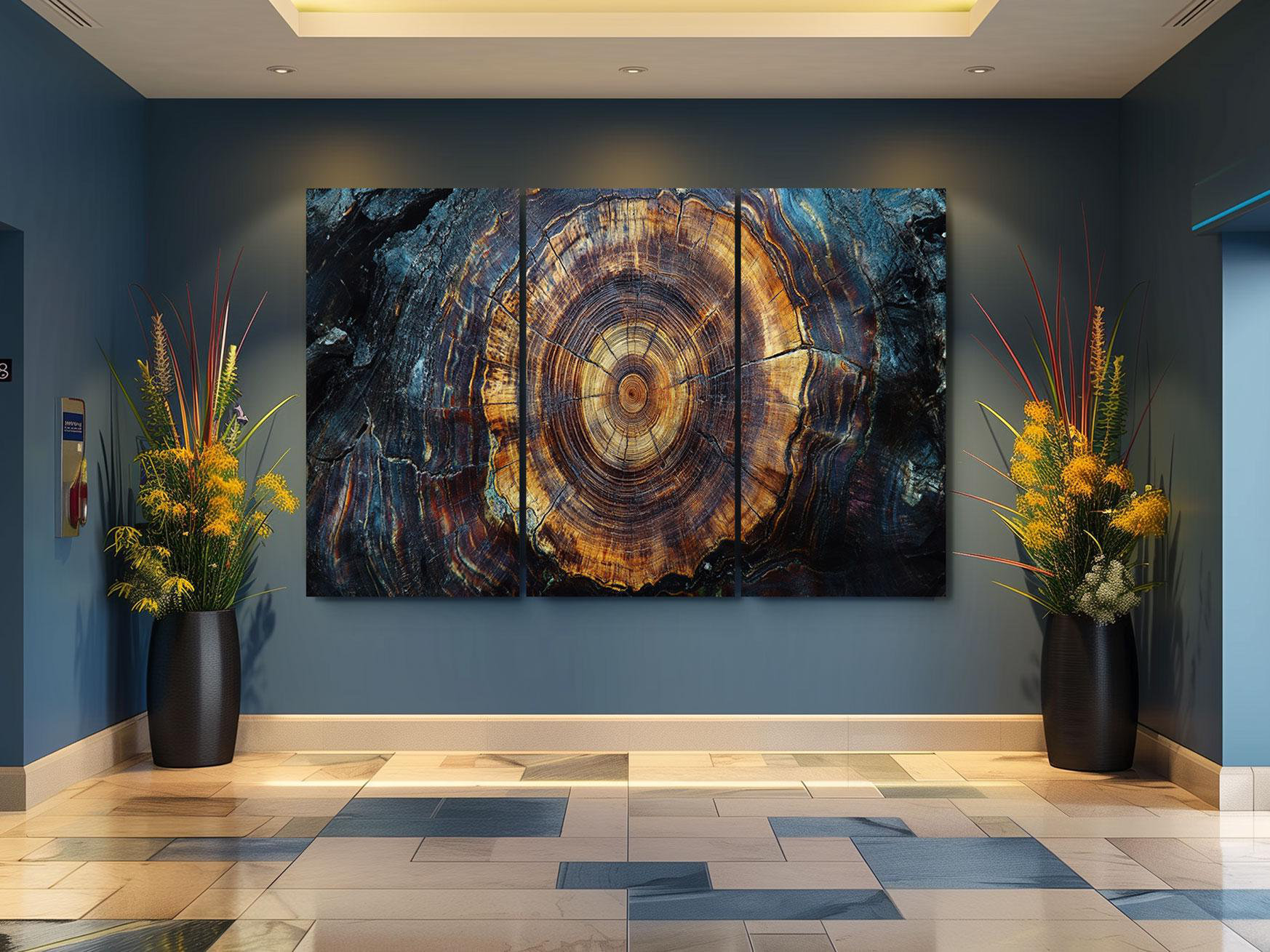 Millwood Pines Triptych Canvas Wall Art – Petrified Wood Triptych Wall ...