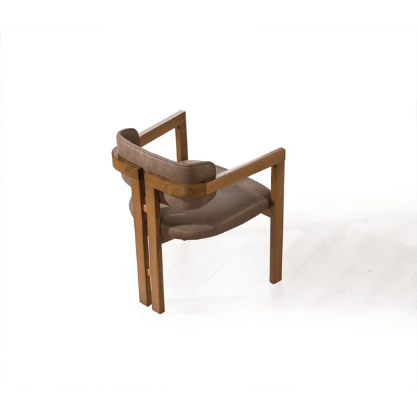Viva Möbel Esszimmerstuhl Quatro Braun Stuhl Modern Holz Stoff | Wayfair.de
