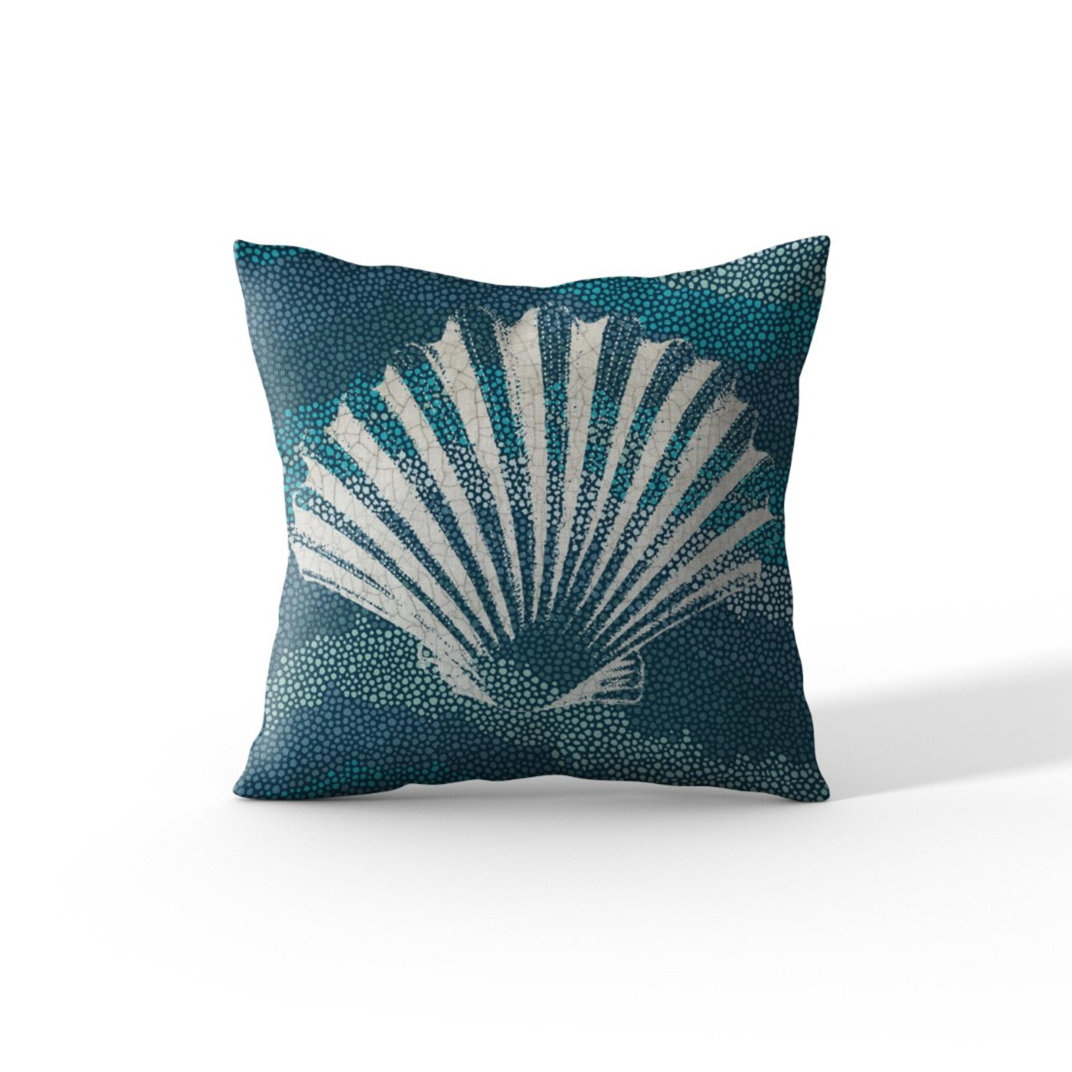 Epic Graffiti 'Sea Glass I' Velvet Throw Pillow | Wayfair