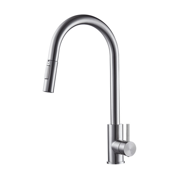 AGUA CANADA Monroe Stainless Steel Pull Down Single Handle Kitchen ...