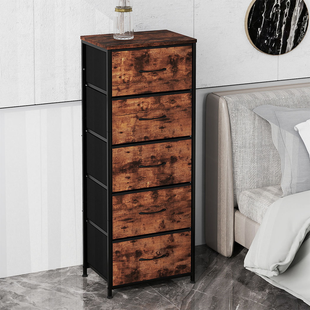 Trent Austin Design Chest of Drawers Vintage Wood 5 Drawer Bedroom ...