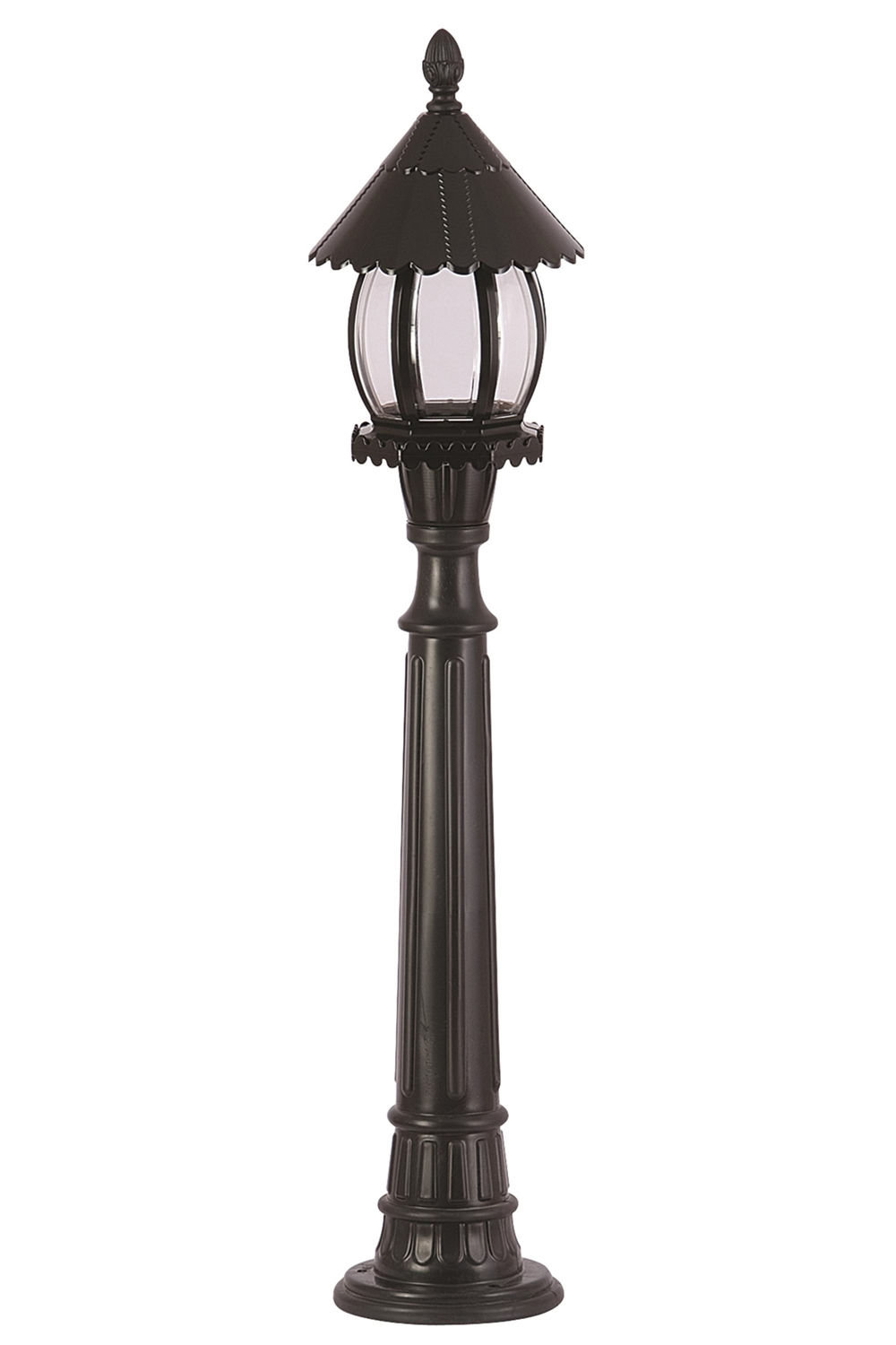 East Urban Home Aarjan Black 1 -Light 39'' H Hardwired Lamp Post (Full ...