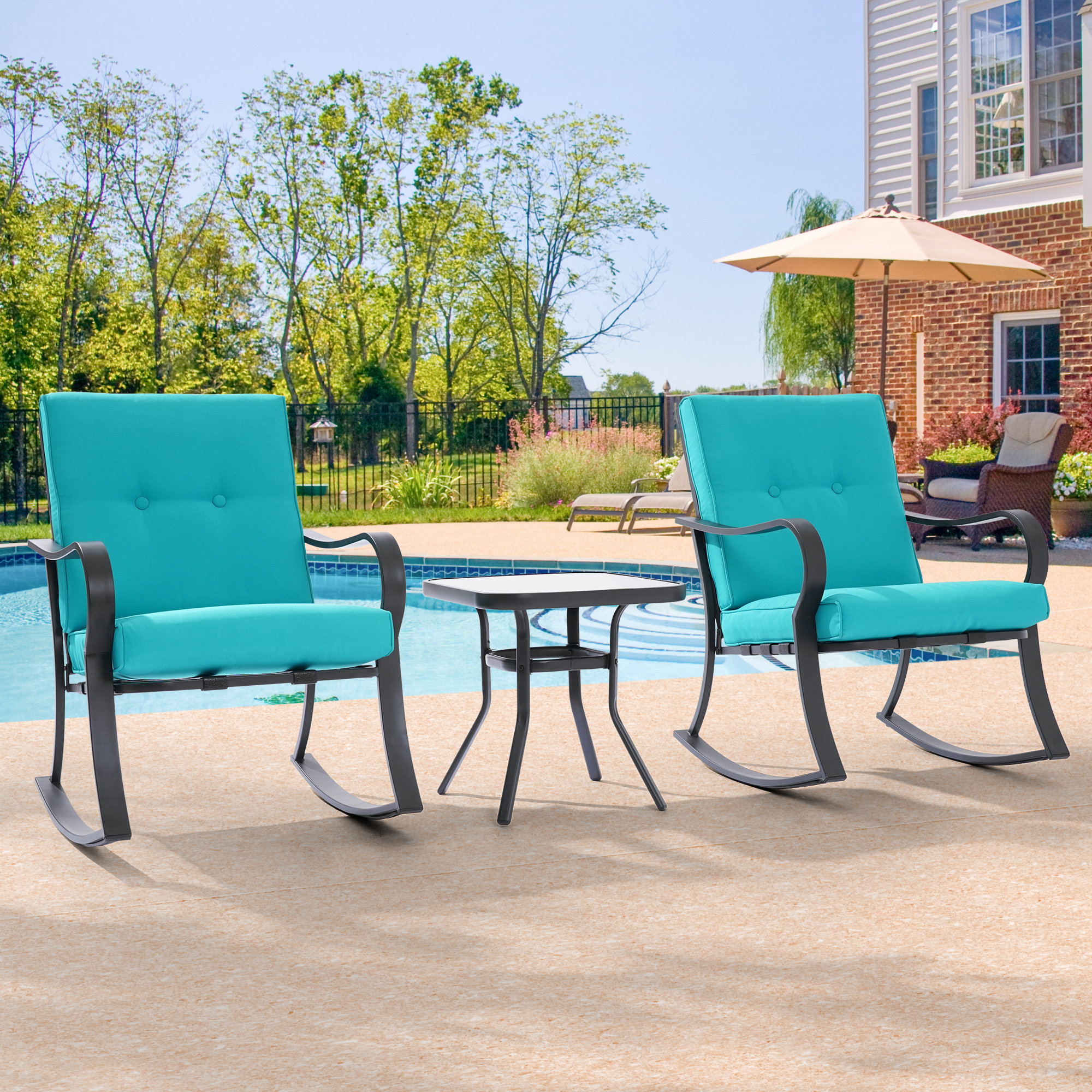 Red Barrel Studio® Bistro 2 - Person Seating Group with Cushions ...