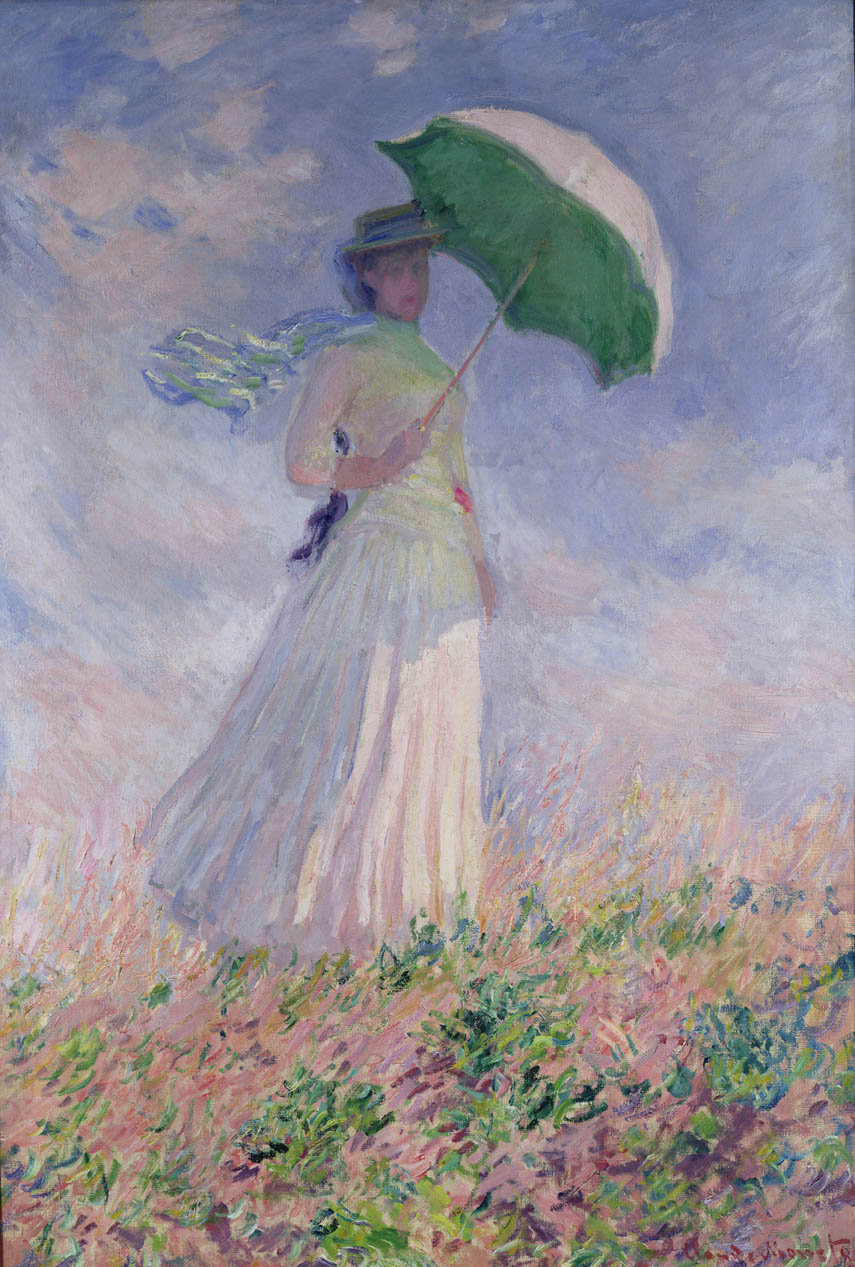Alcott Hill Monet Woman with a Parasol Turned to the Right (1886) Wall ...