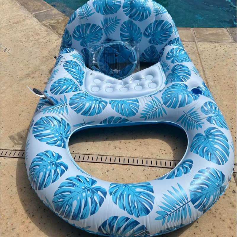 JASODI Pool Lounge Float with Canopy UPF50+,Extra Large Pool Floats for ...