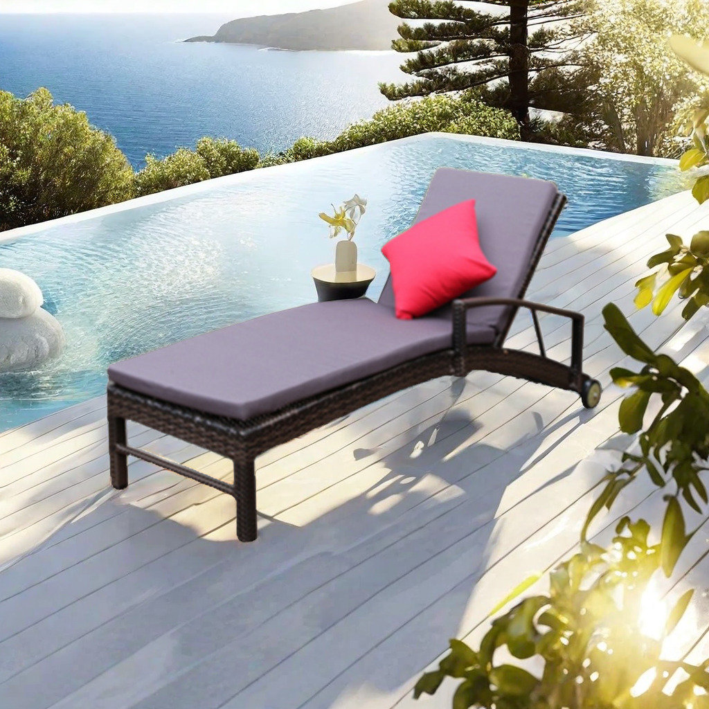 Elegant Home Furnishings.s Chaise longue pliante en aluminium avec ...