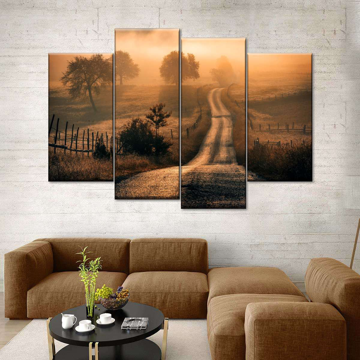 Ebern Designs Field Of Fog Wall Art Multi Piece Canvas Print On Canvas ...