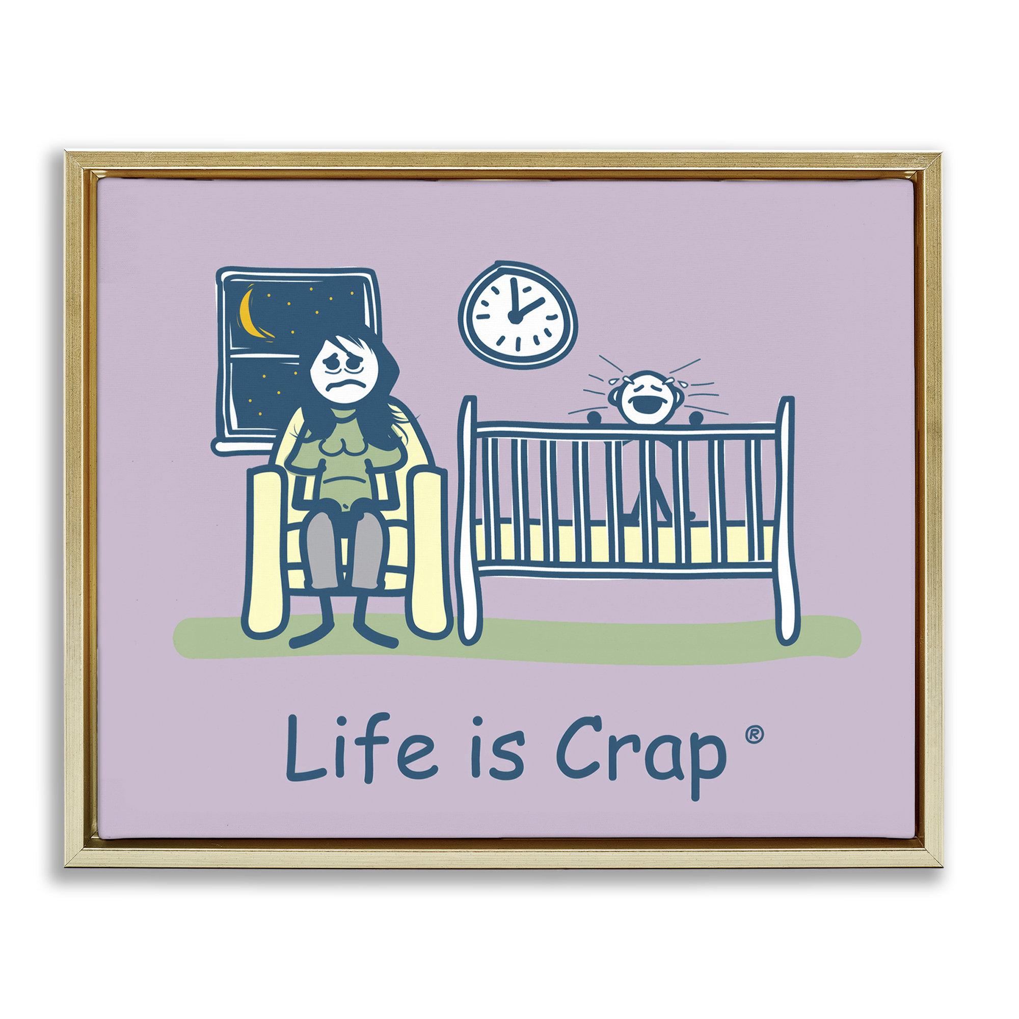 Winston Porter Awake with Crying Baby Floater Canvas Wall Art by LIC ...