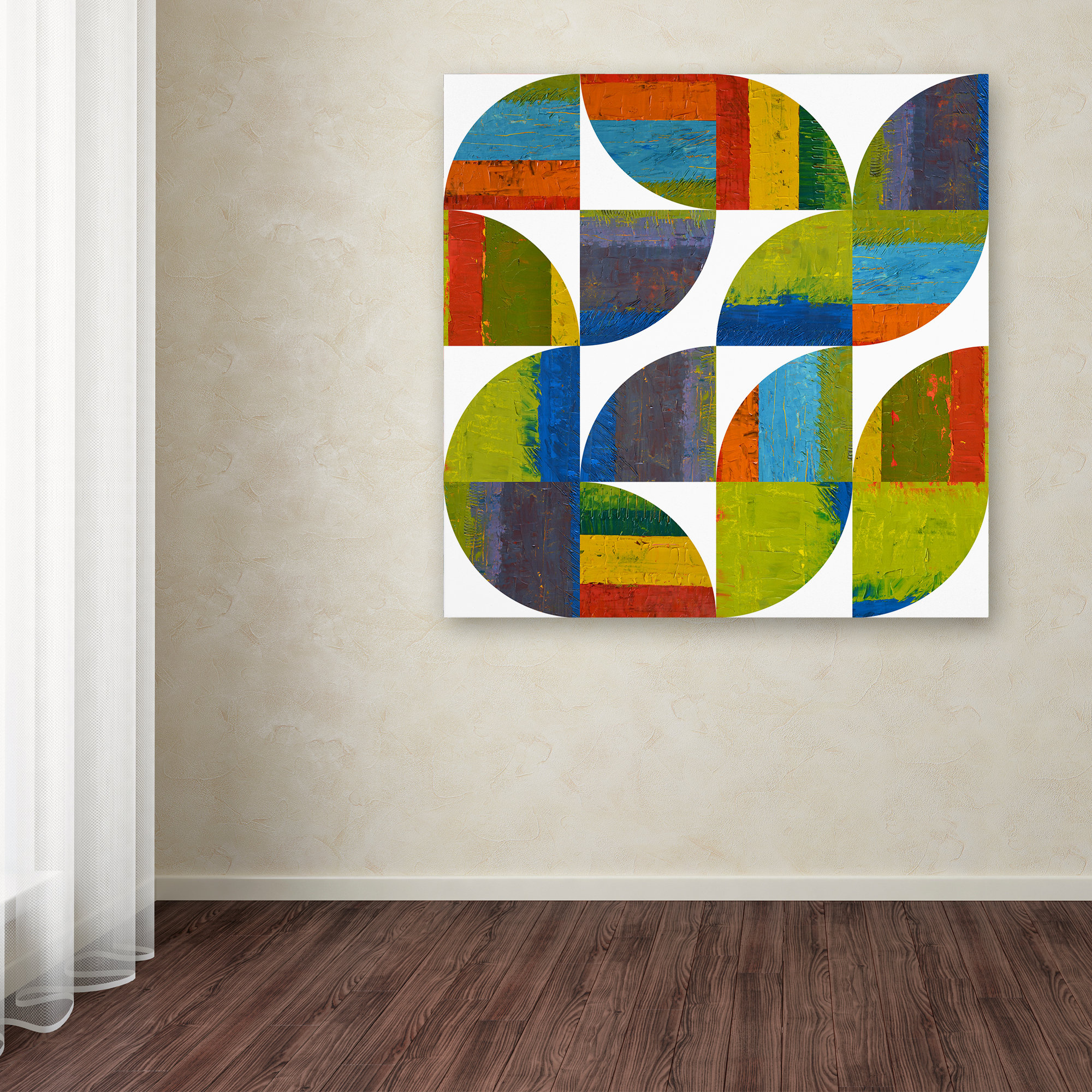 Wrought Studio™ 'Quarter Rounds 4.0' Painting Print on Wrapped Canvas ...