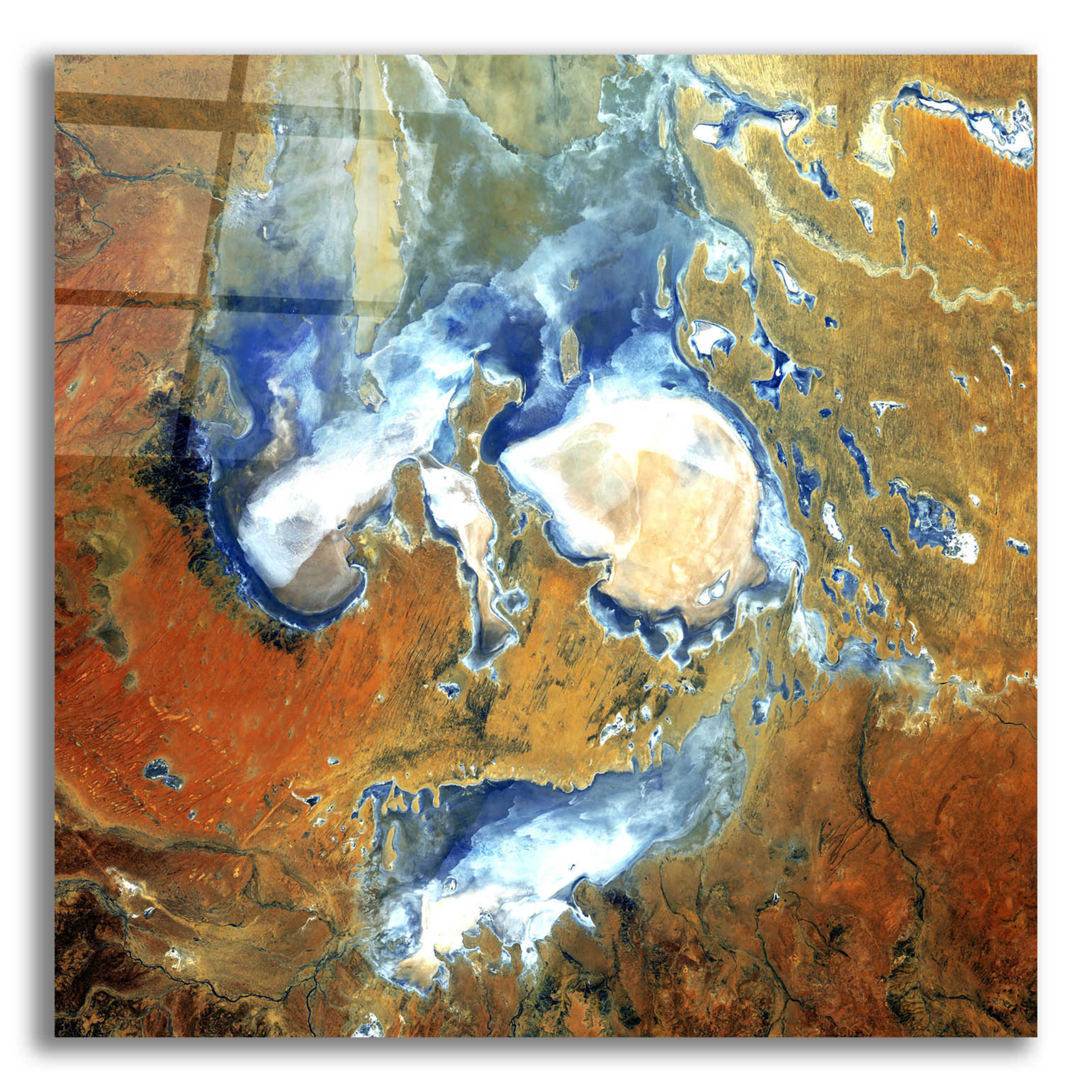 Trinx 'Earth As Art: Lake Eyre,' Acrylic Glass Wall Art, 24"X24 ...