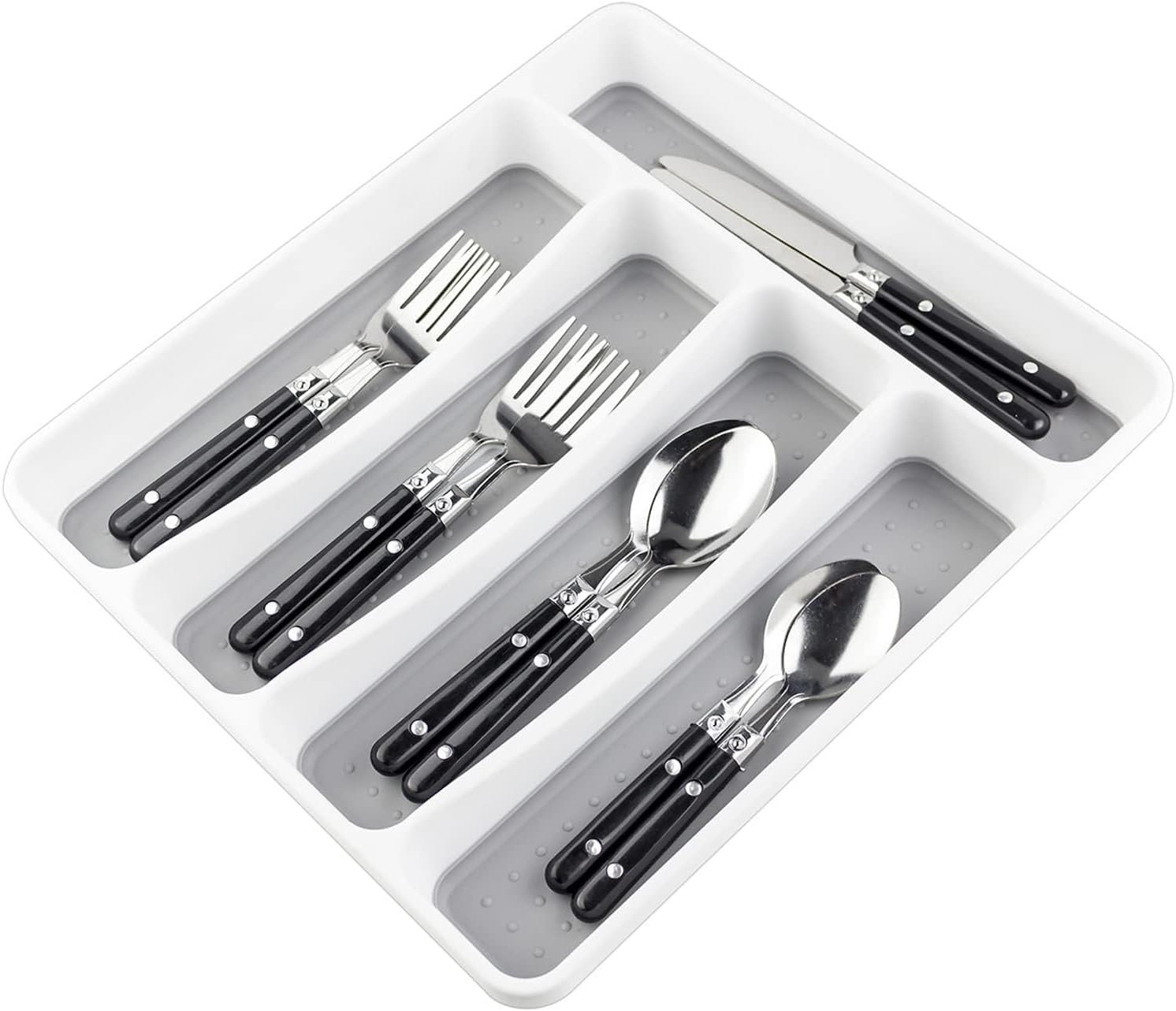 Mint Pantry® Silverware Tray for Drawer, Plastic Cutlery Tray Kitchen ...