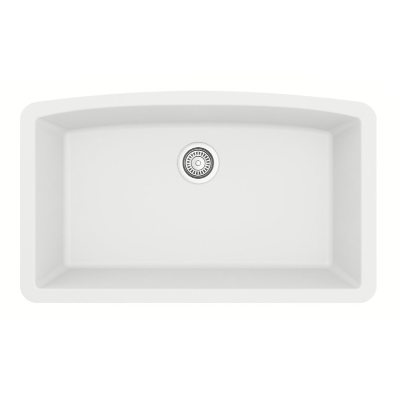Karran Quartz 32'' X 19-1/2'' Single Bowl Undermount Kitchen Sink Kit ...