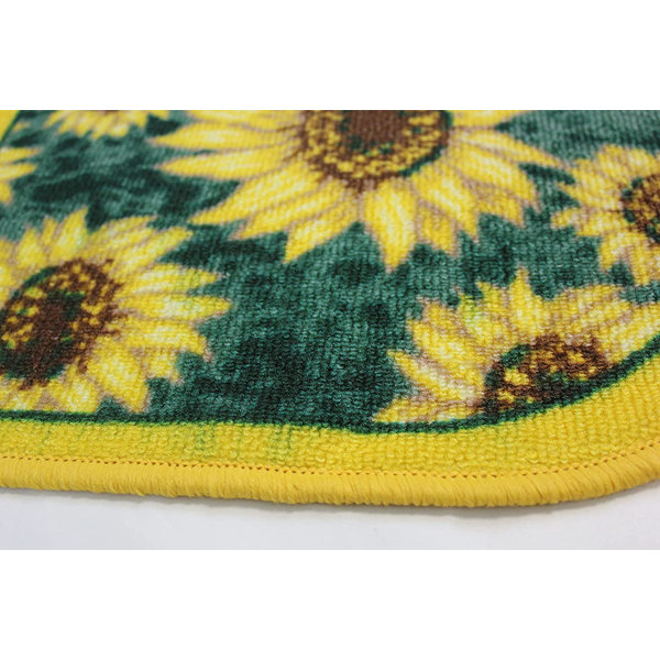 Rosalind Wheeler Alonya Sunflower Kitchen Mat | Wayfair