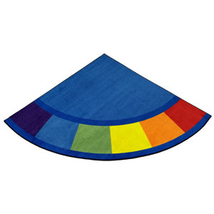 Kid Carpet Colors Quarter Circle Rug | Wayfair