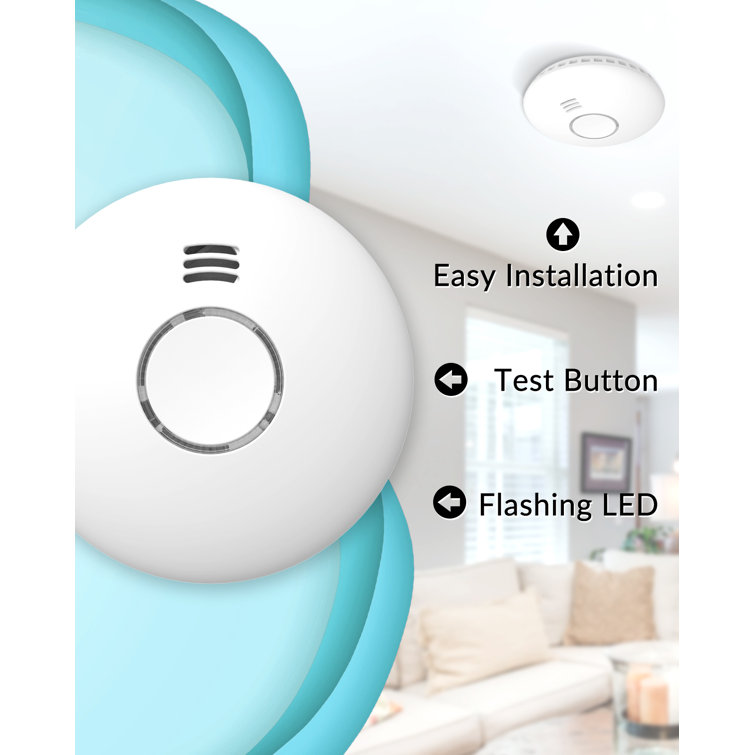Ecoey Wall/Ceiling Mounted Smoke Detector - Wayfair Canada