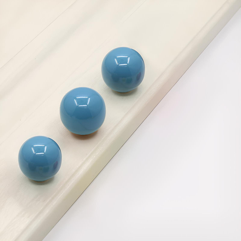 Infinitee Green Colorful Ceramic Cabinet Door Handle, Round Single Hole ...