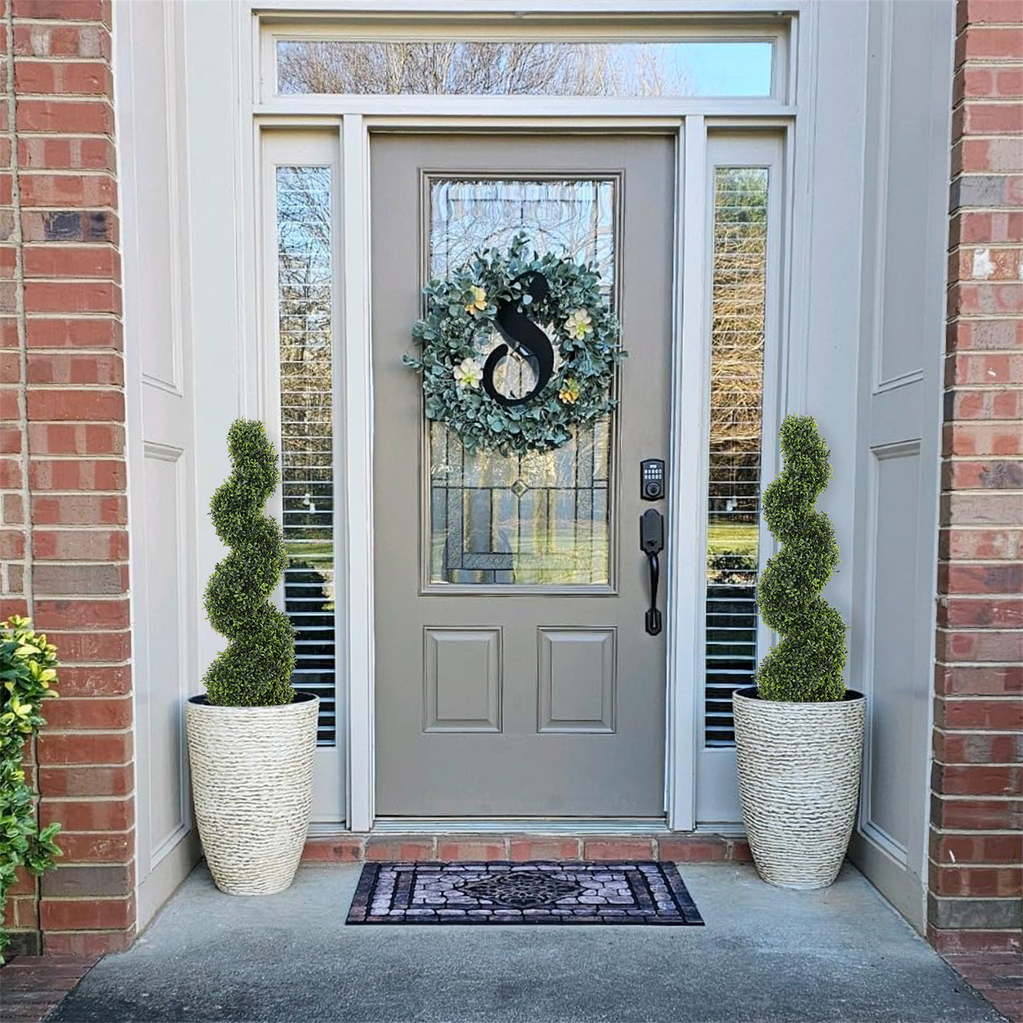 One Allium Way® Decorative Bonsai Boxwood Spiral Topiary Artificial ...