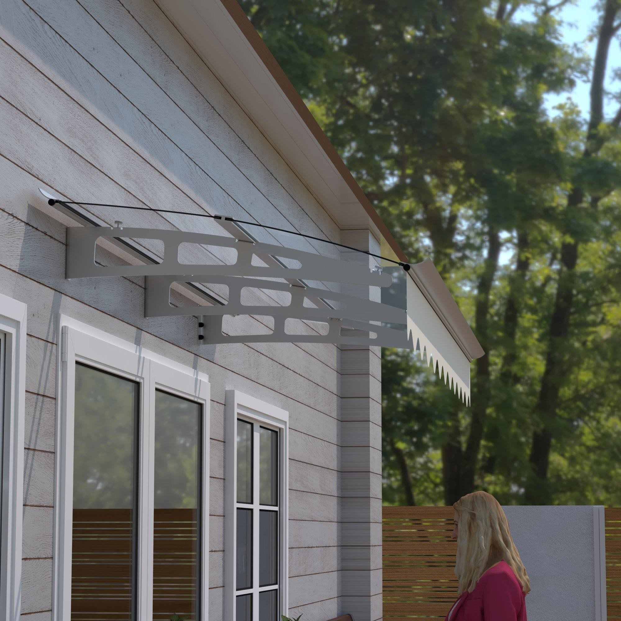 Arlmont & Co. Wall-mounted window and door awnings for wooden wall ...