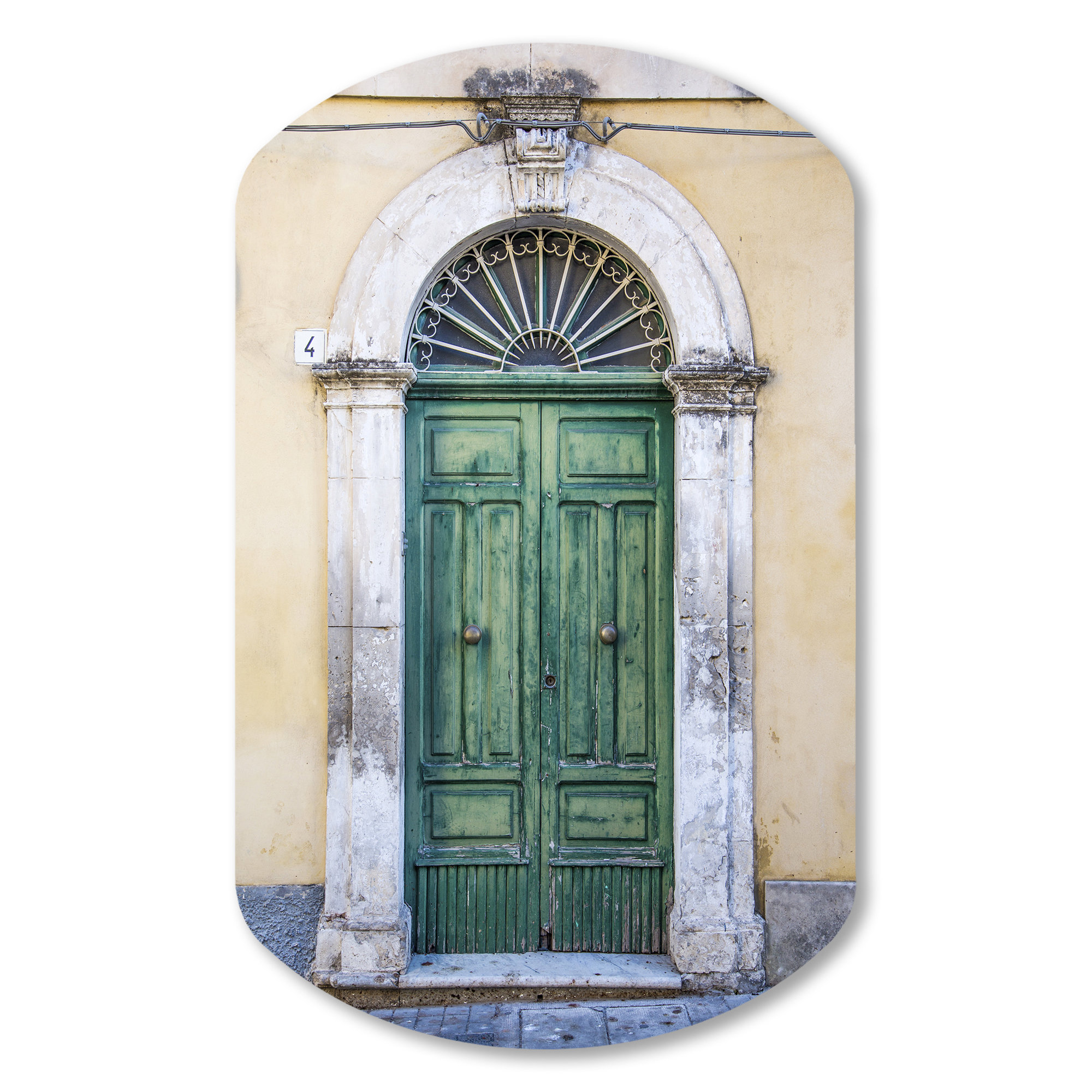 Trent Austin Design® Green Door in Sicily - Vintage Irregular Wall Art ...