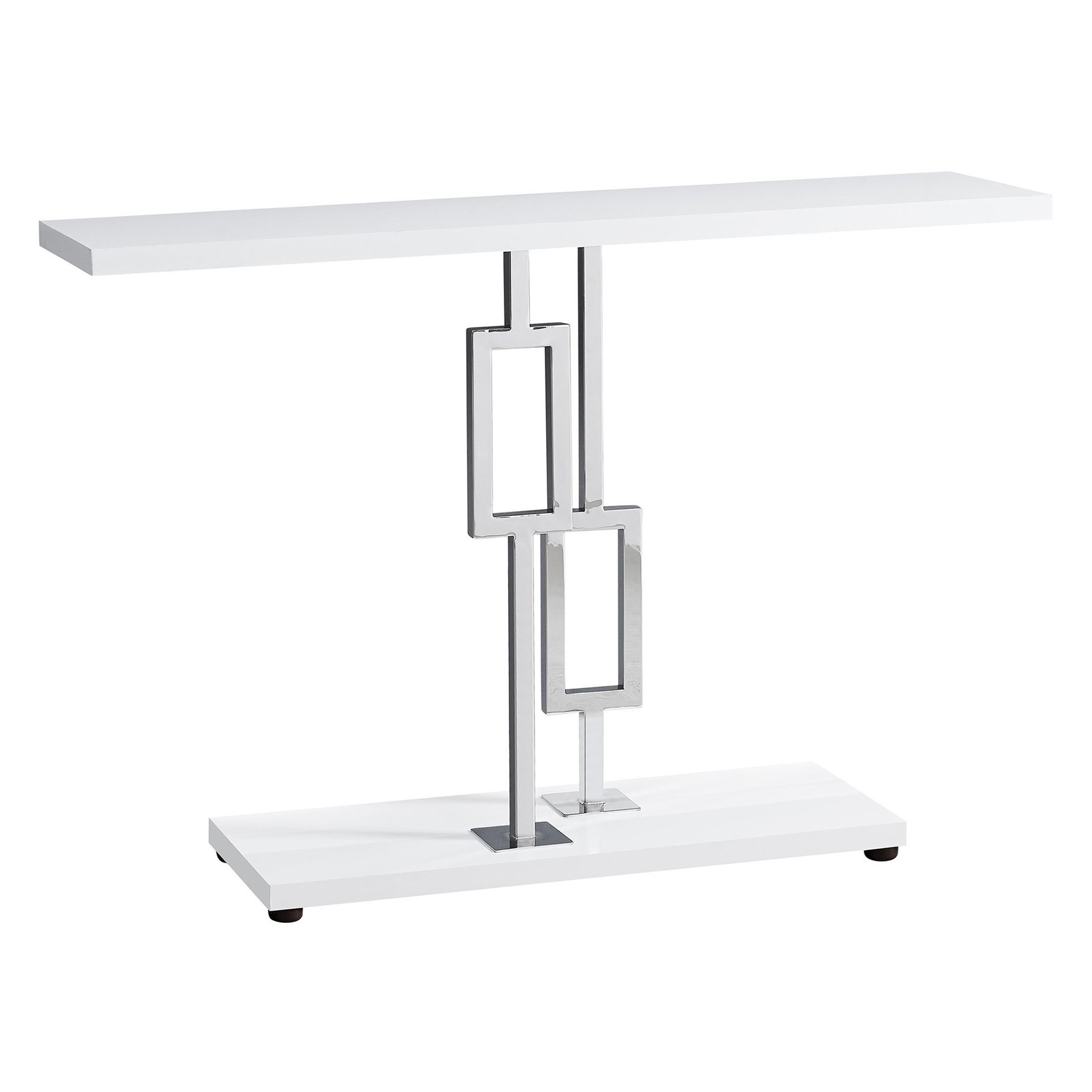 Latitude Run® Glossy White Table With Metal Base - Modern Style For ...