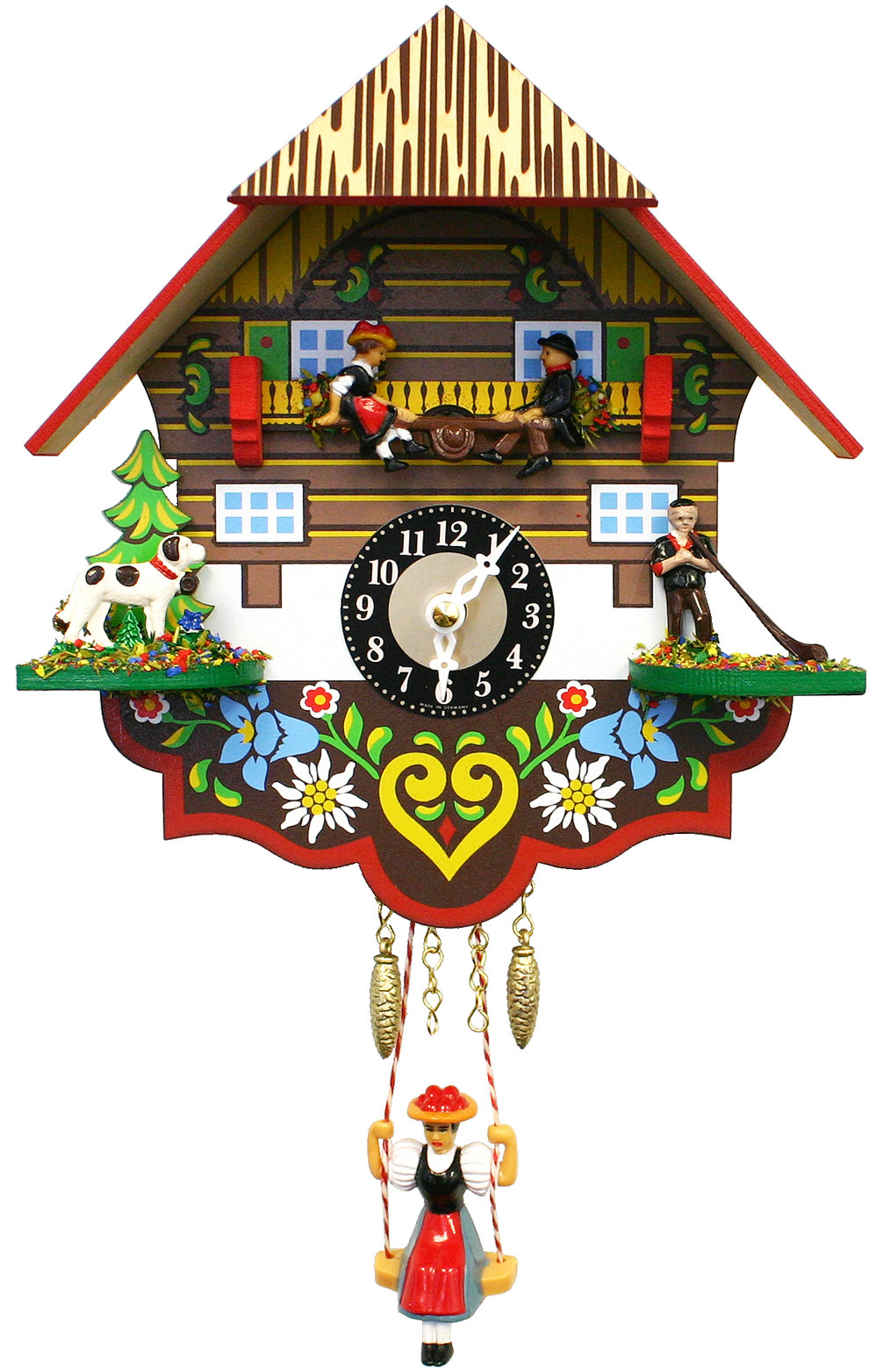 Alexander Taron Large Clock with Teeter Totter Girl | Wayfair
