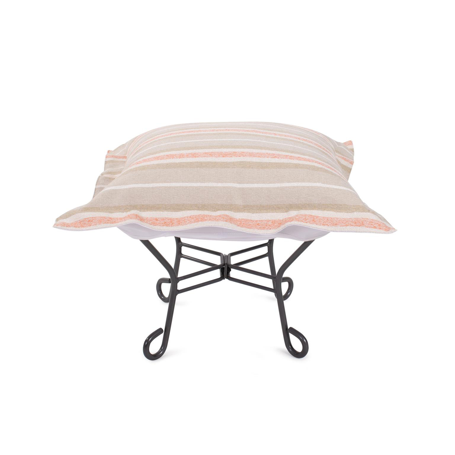 Latitude Run® Lakeria Indoor/Outdoor Puff Scroll Ottoman Dune | Wayfair