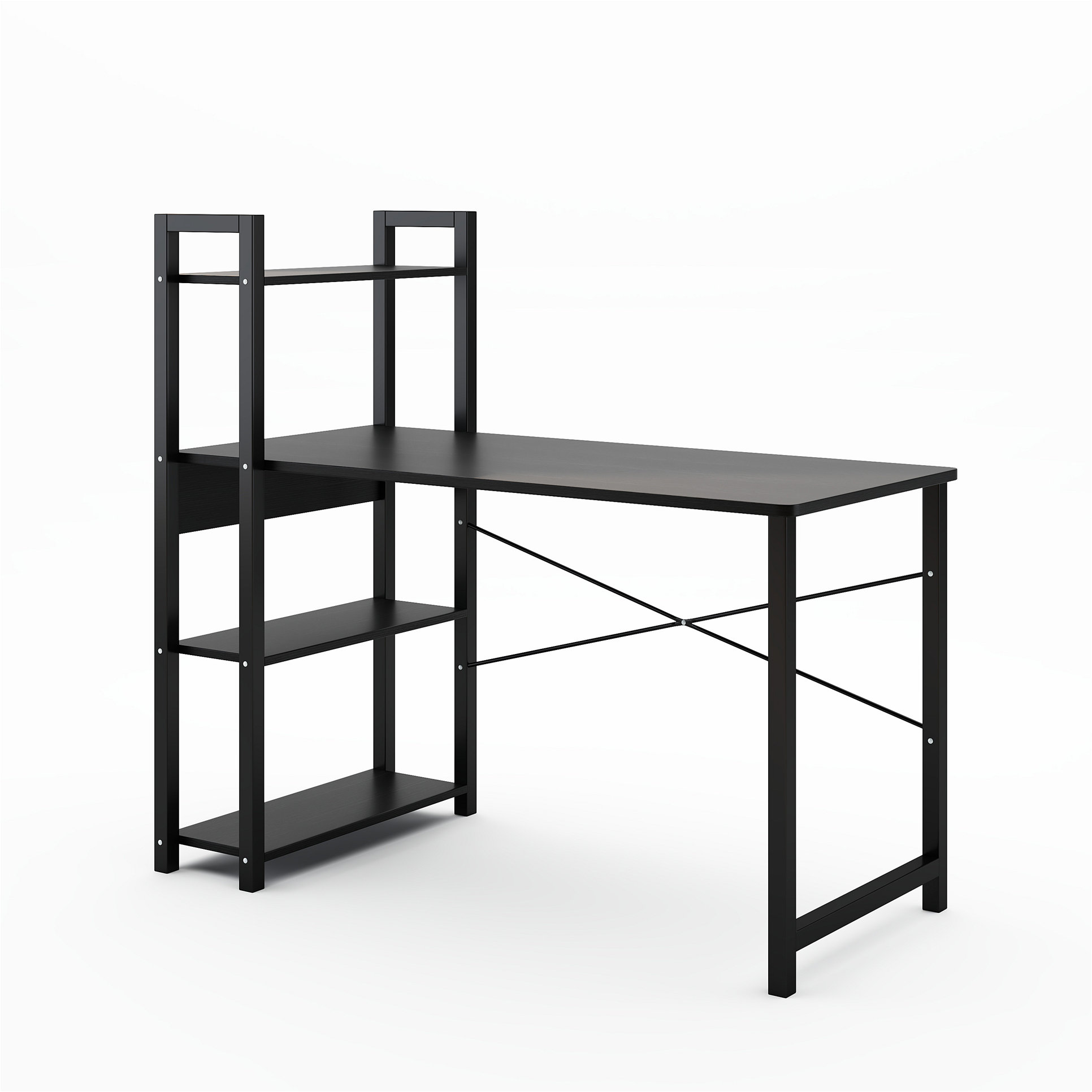 Ebern Designs Computer Desk Bookcase Integrated Desktop Table Home ...
