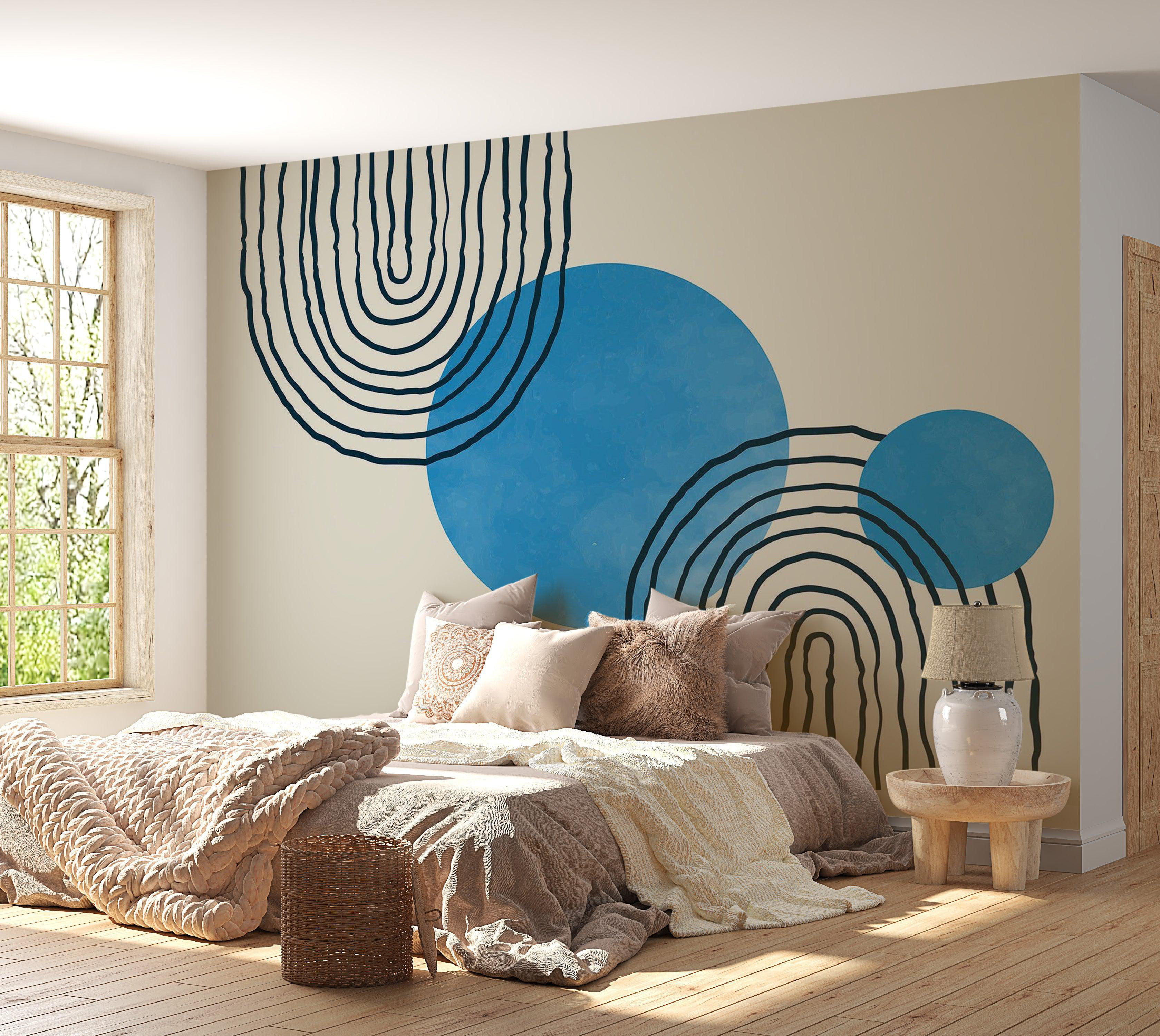 Corrigan Studio® Premium Wallpaper Wall Mural - Abstract Circles | Wayfair