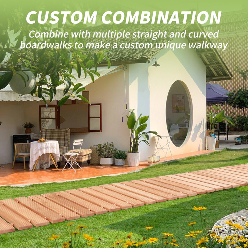 Dovecove 8Ft Wooden Garden Pathway | Wayfair
