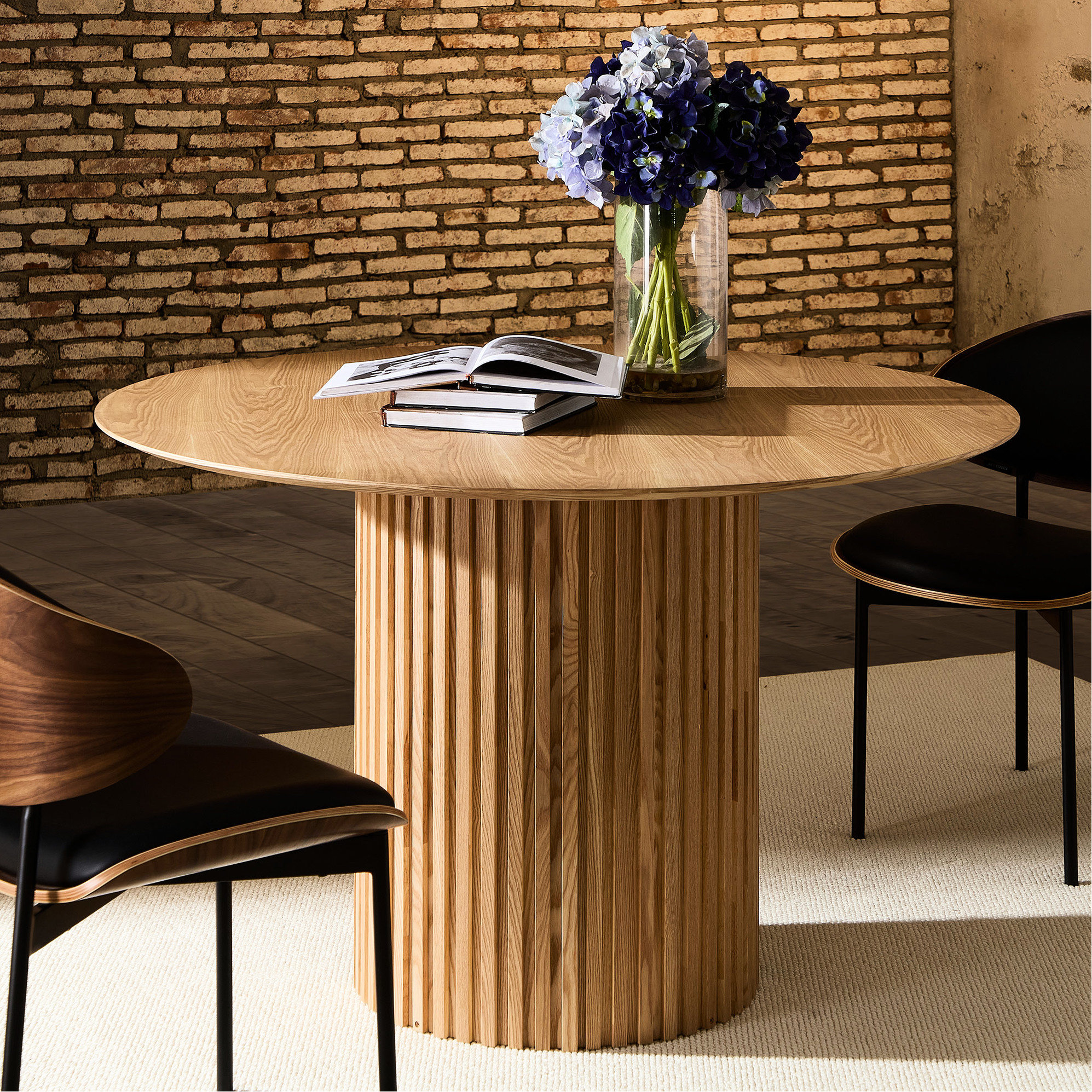 George Oliver 46.61 Inch Mid-Century Modern Table For Dining Room, Oak ...