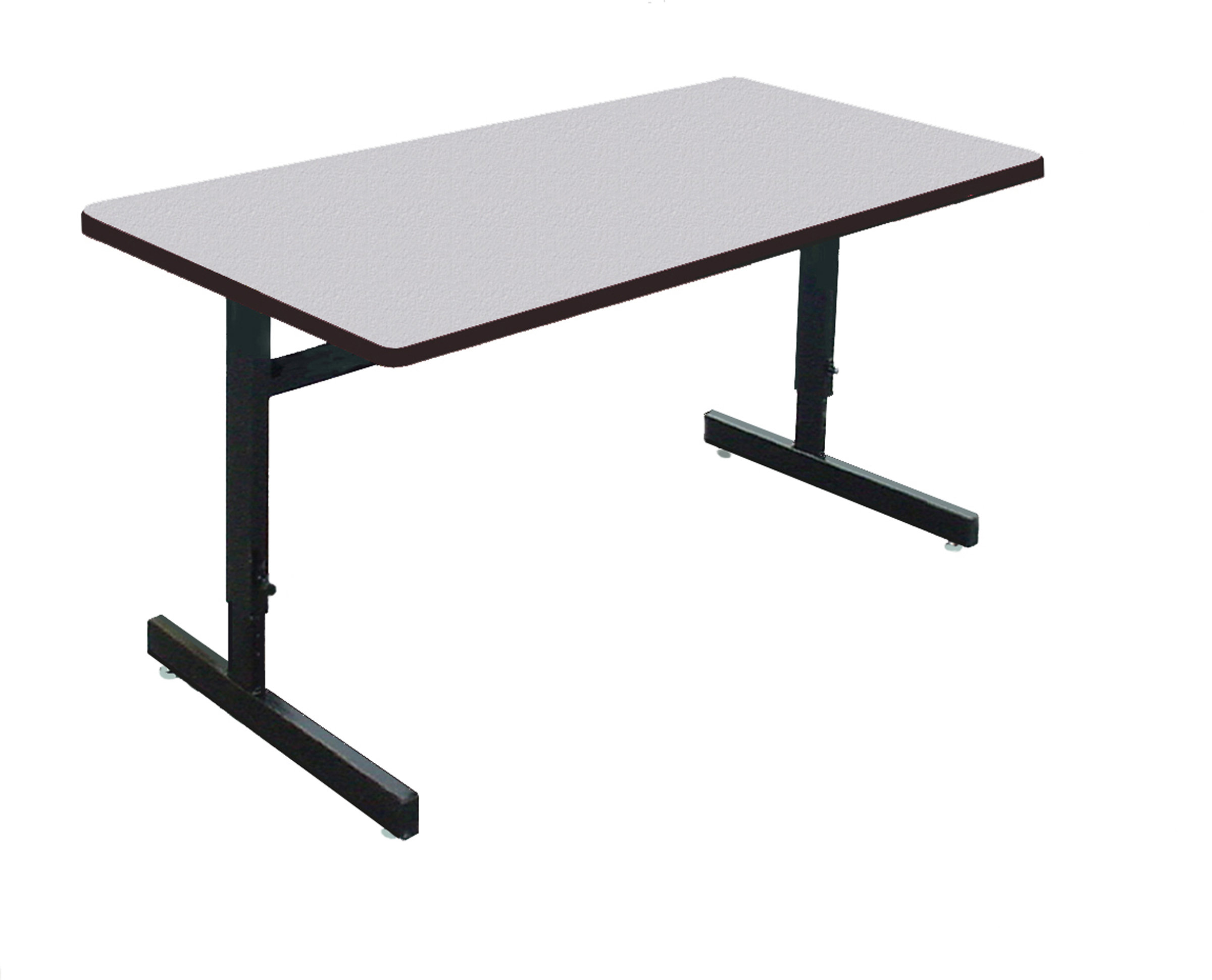 Symple Stuff Height Adjustable Training Table with Cable Management ...