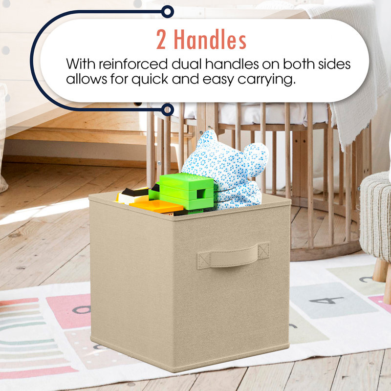 Rebrilliant Foldable Storage Fabric Cardboard Bin Set & Reviews | Wayfair
