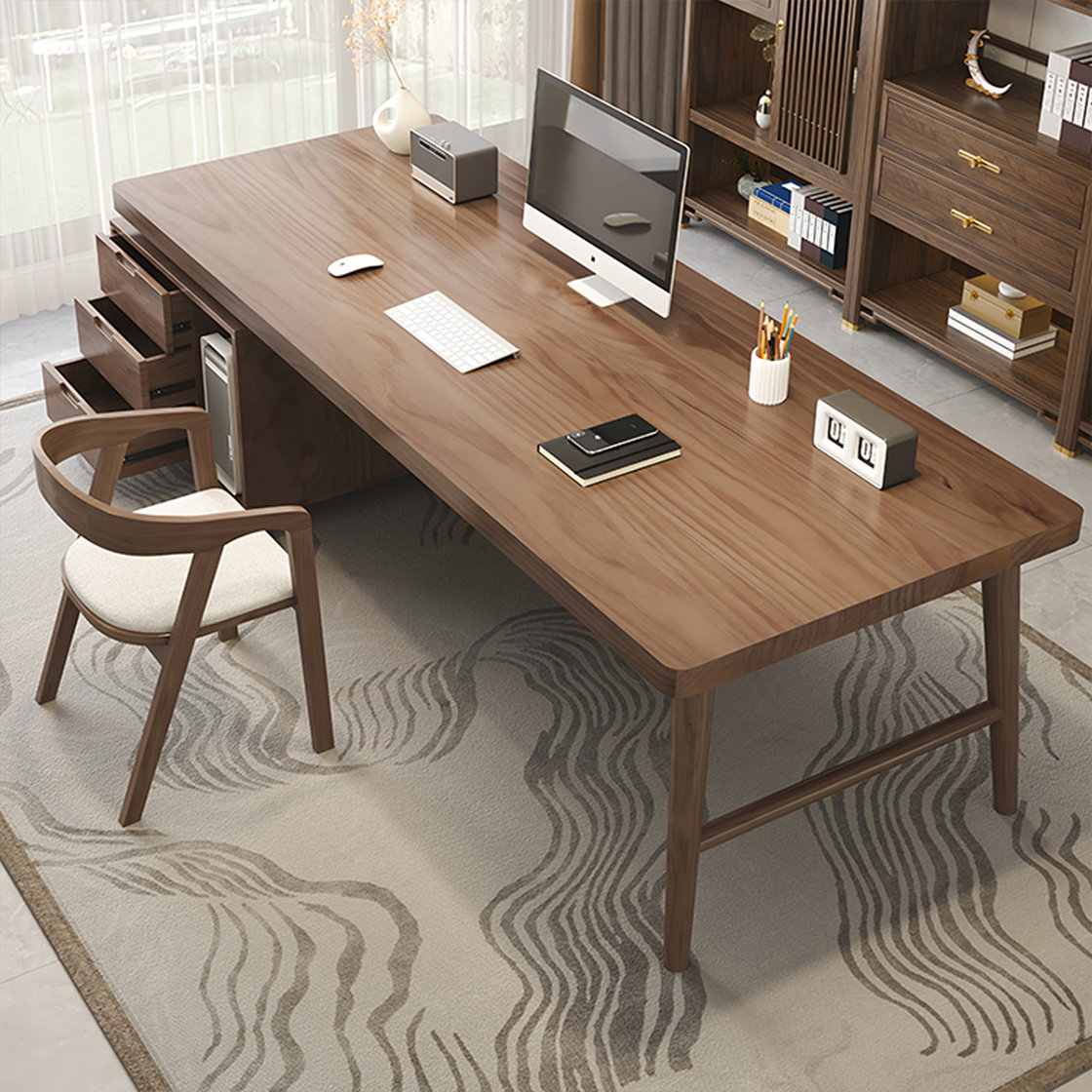 StyleCrafted Furniture Tan Rectangular Solid Wood desks | Wayfair