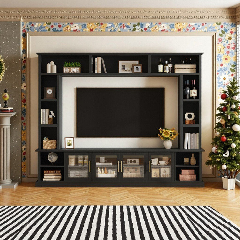 Latitude Run® Entertainment Center With Adjustable Shelving For TVs Up ...