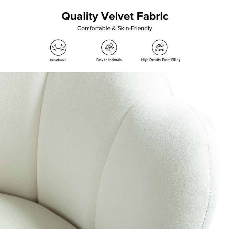 Etta Avenue™ Hendrix Velvet Barrel Chair & Reviews | Wayfair