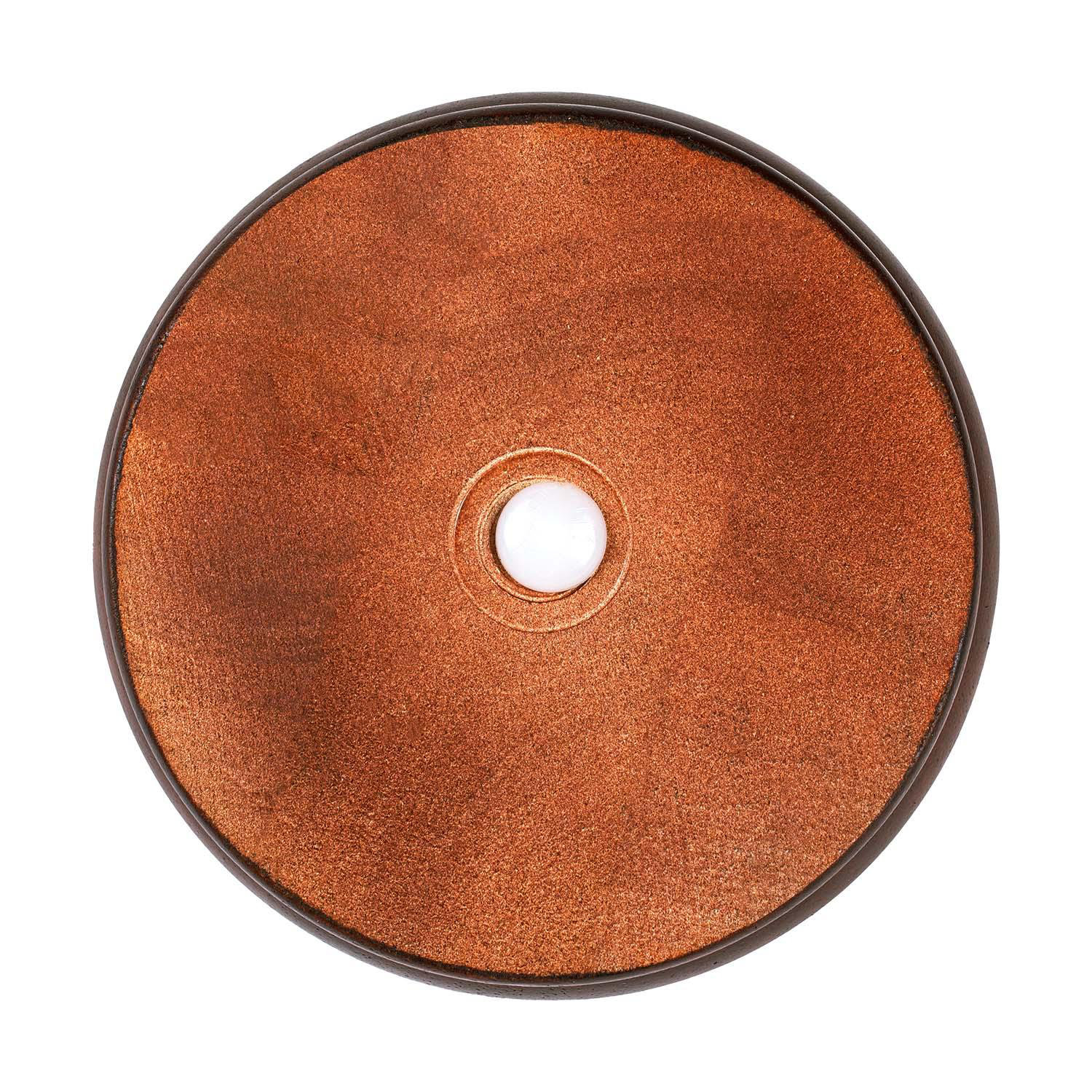 Outwater 2in H x 5-1/2in Diameter Stained Solid Hardwood Bun Foot Leg ...