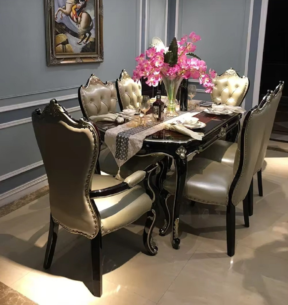 Glamour Furnishings European-Style Dining Set - Neoclassical Design ...