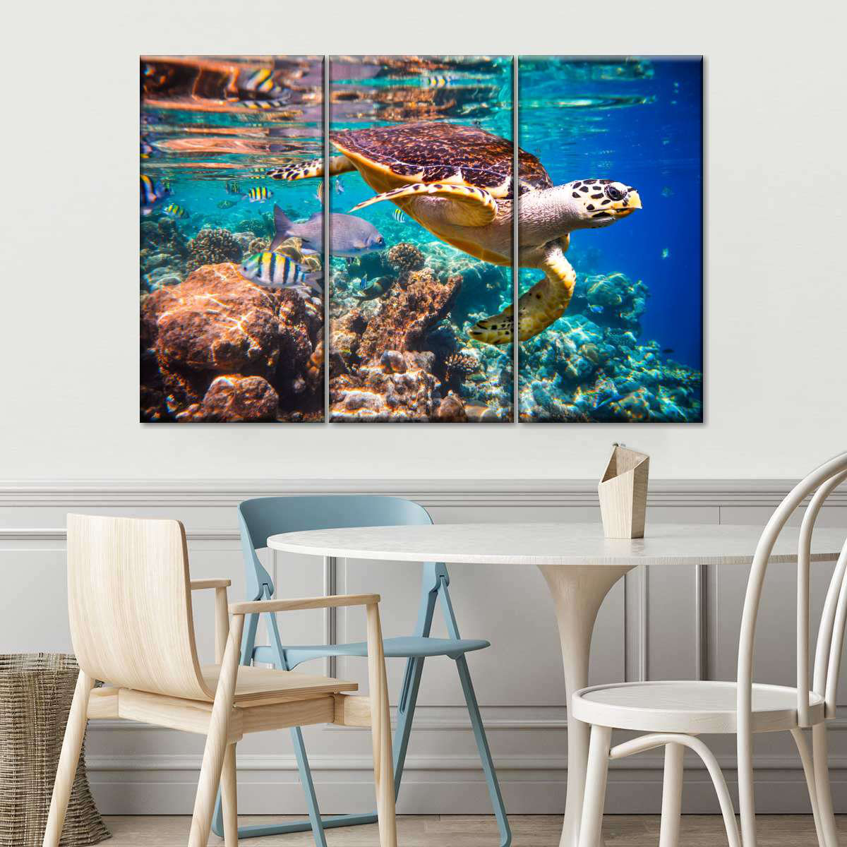 Bay Isle Home™ Vivid Sea Life - 3 Piece Wrapped Canvas Multi-Piece ...