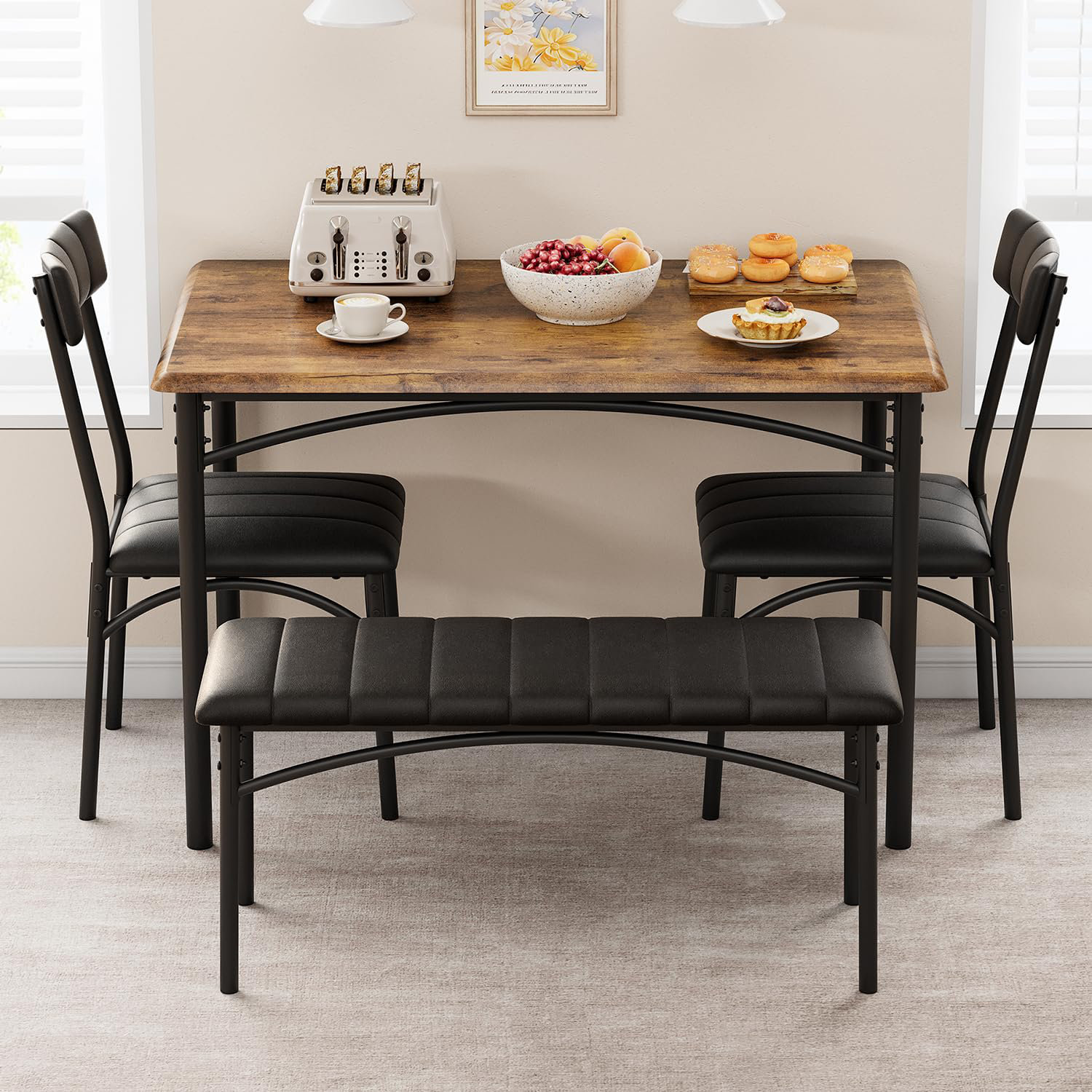 Ebern Designs Komuda 4 - Piece Dining Set & Reviews | Wayfair