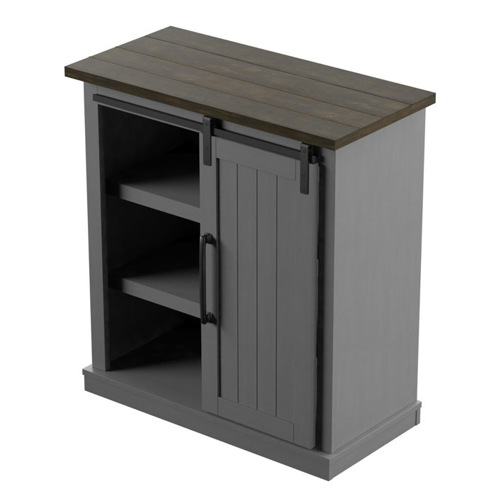 Three Posts™ Lowman Accent Cabinet with Sliding Barn Door & Reviews ...