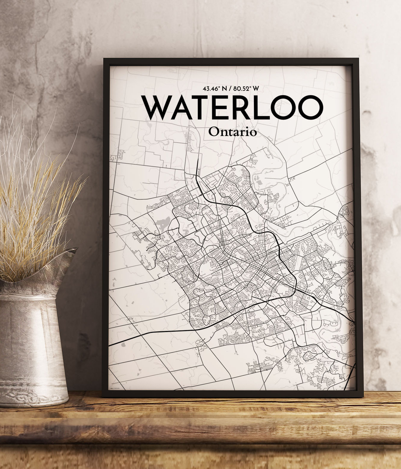 OurPoster.com 'Waterloo City Map' Graphic Art Print - Wayfair Canada