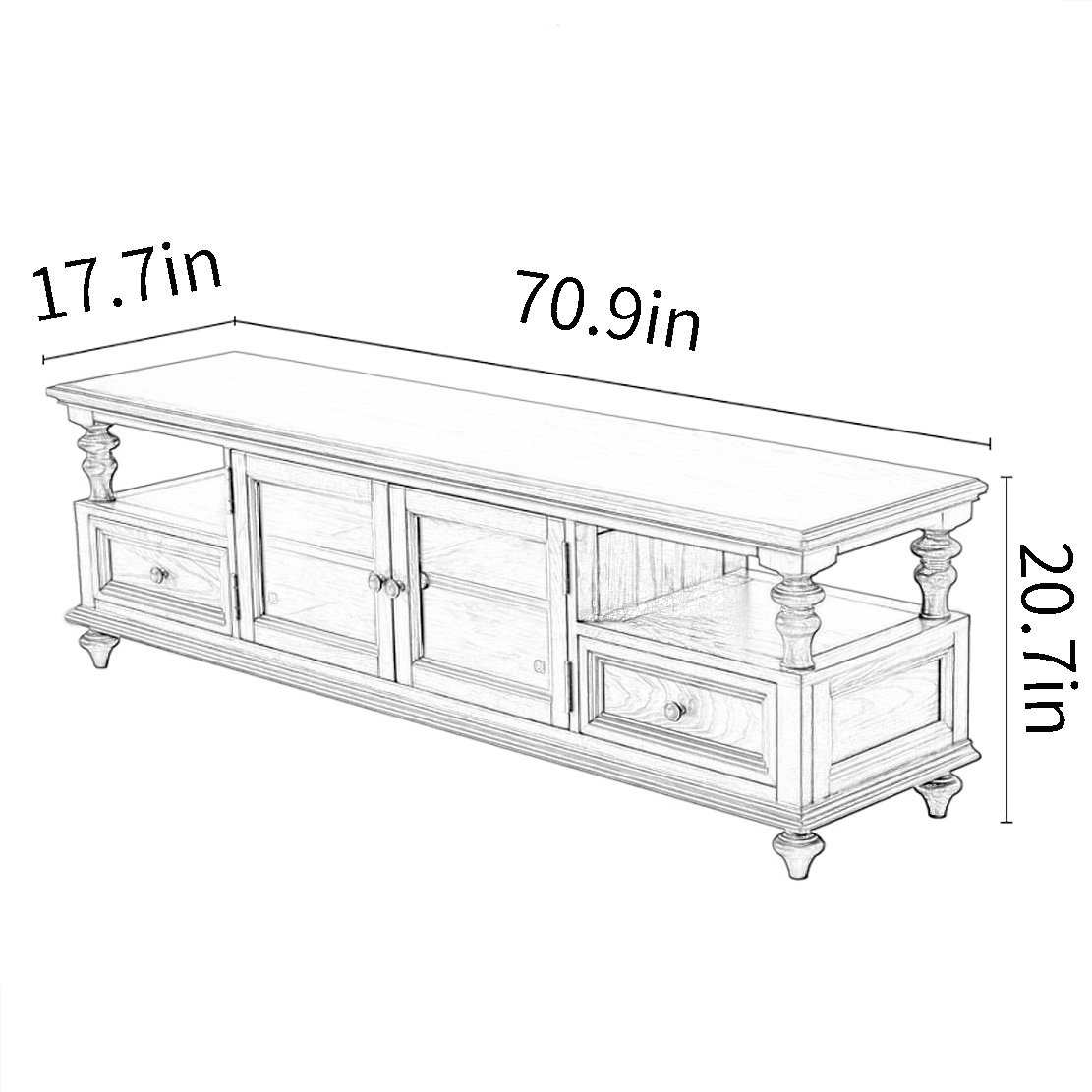 Trentastic Trails American ash TV stand | Wayfair